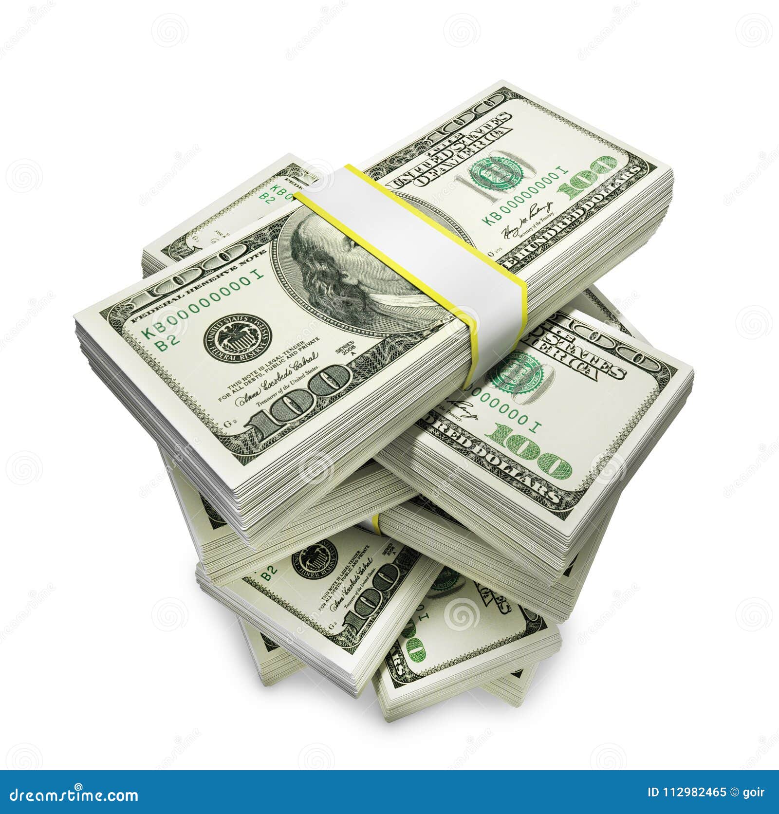 Money stack on white stock image. Image of banking, finance - 112982465