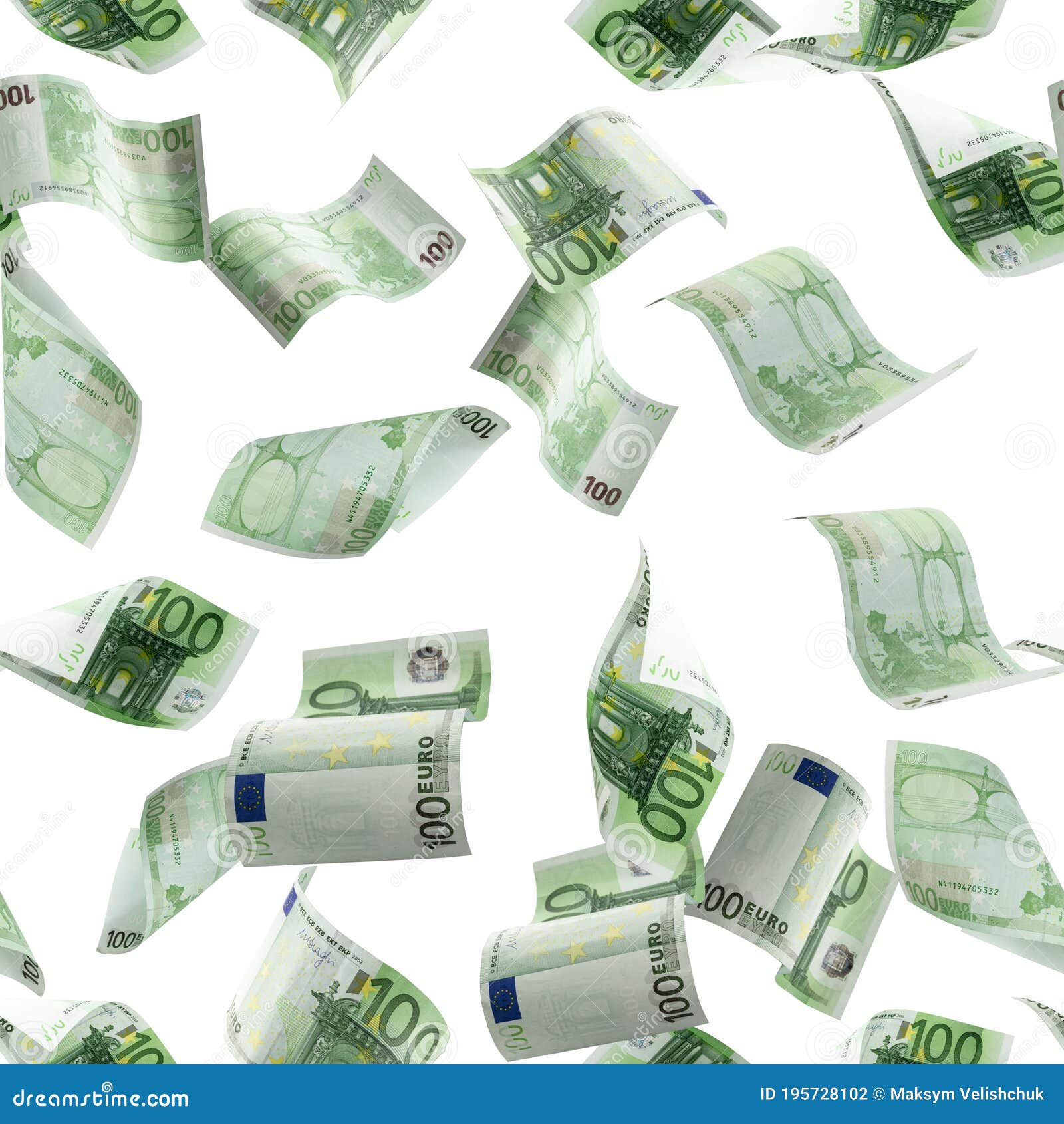 Money Stack Seamless Pattern. Falling Banknotes Stock Photo - Image of ...