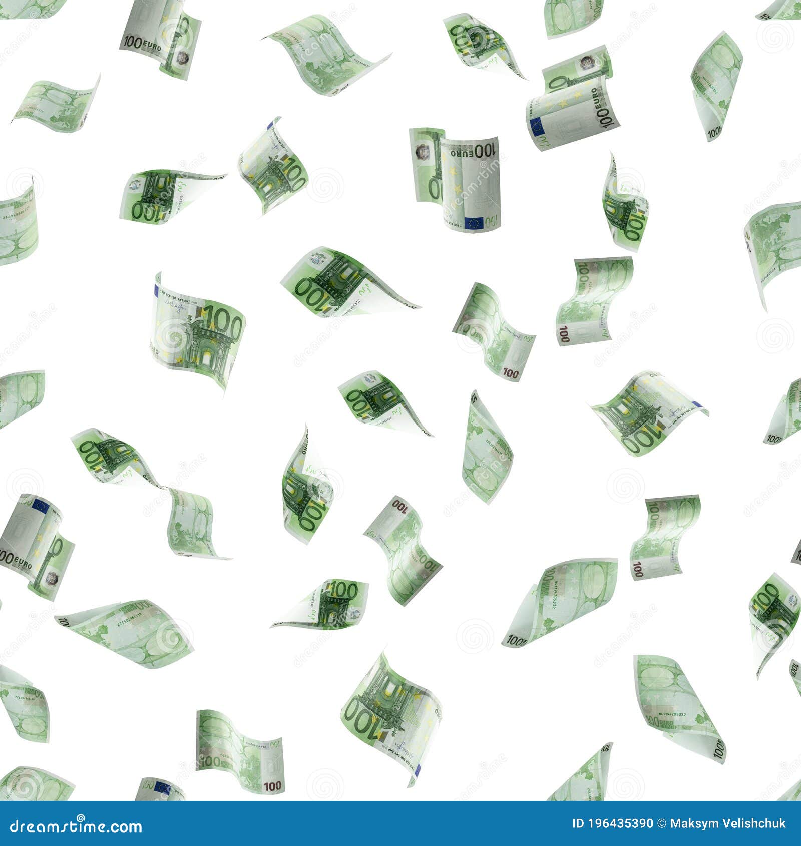 Money Stack Seamless Pattern. Falling Banknotes Stock Photo - Image of ...