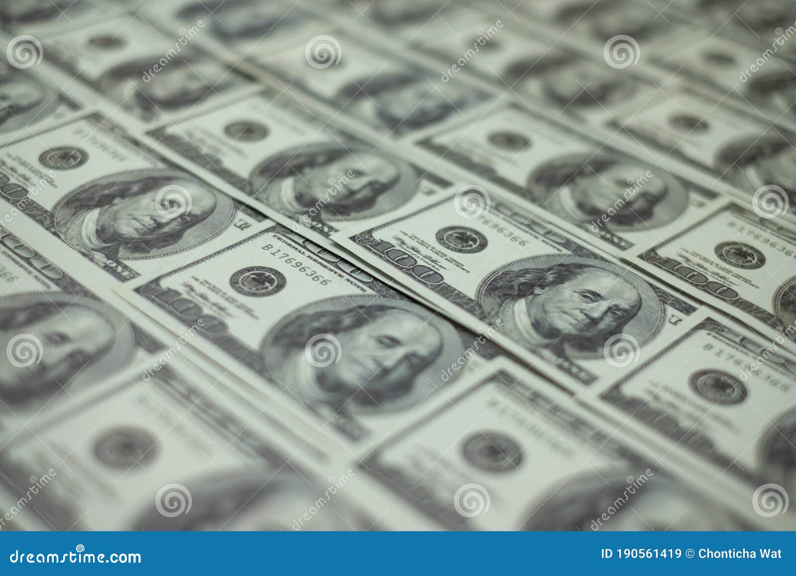 Money Stack of 100 US Dollars Banknotes a Lot of is Arranged in a ...