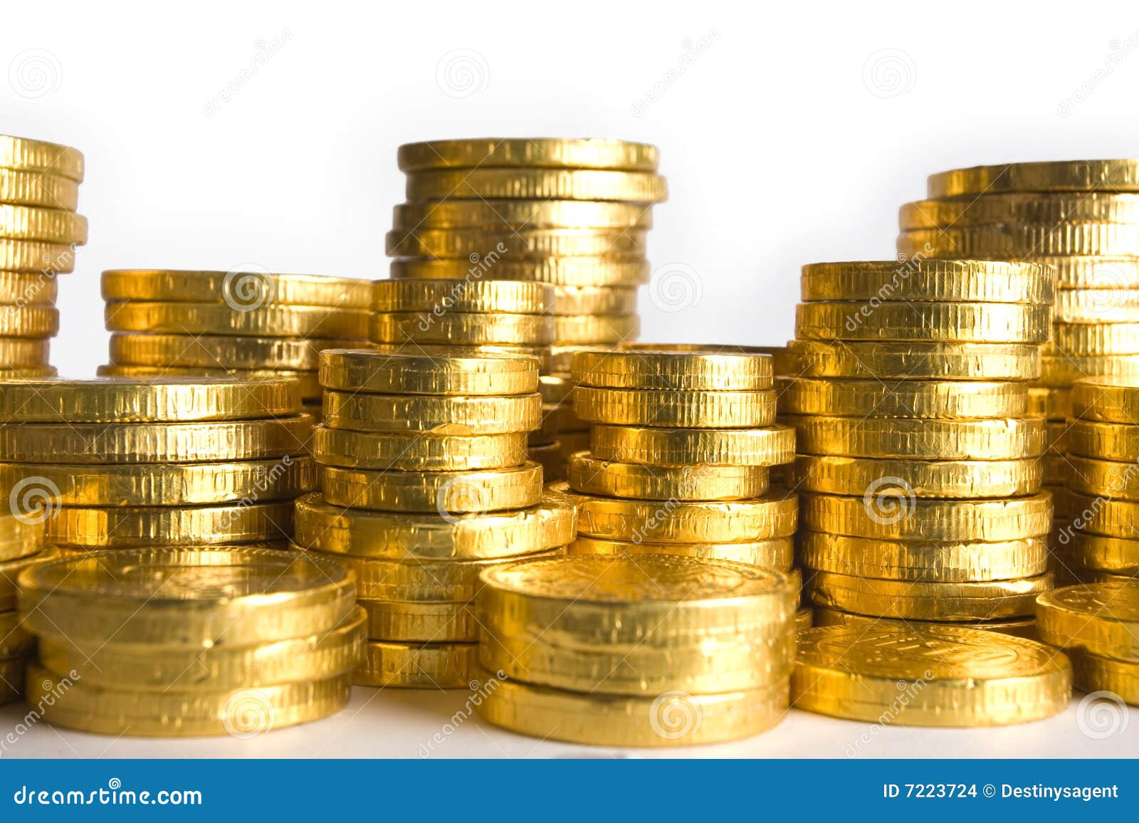Money Stacks stock photo. Image of copper, golden, cash - 7223724