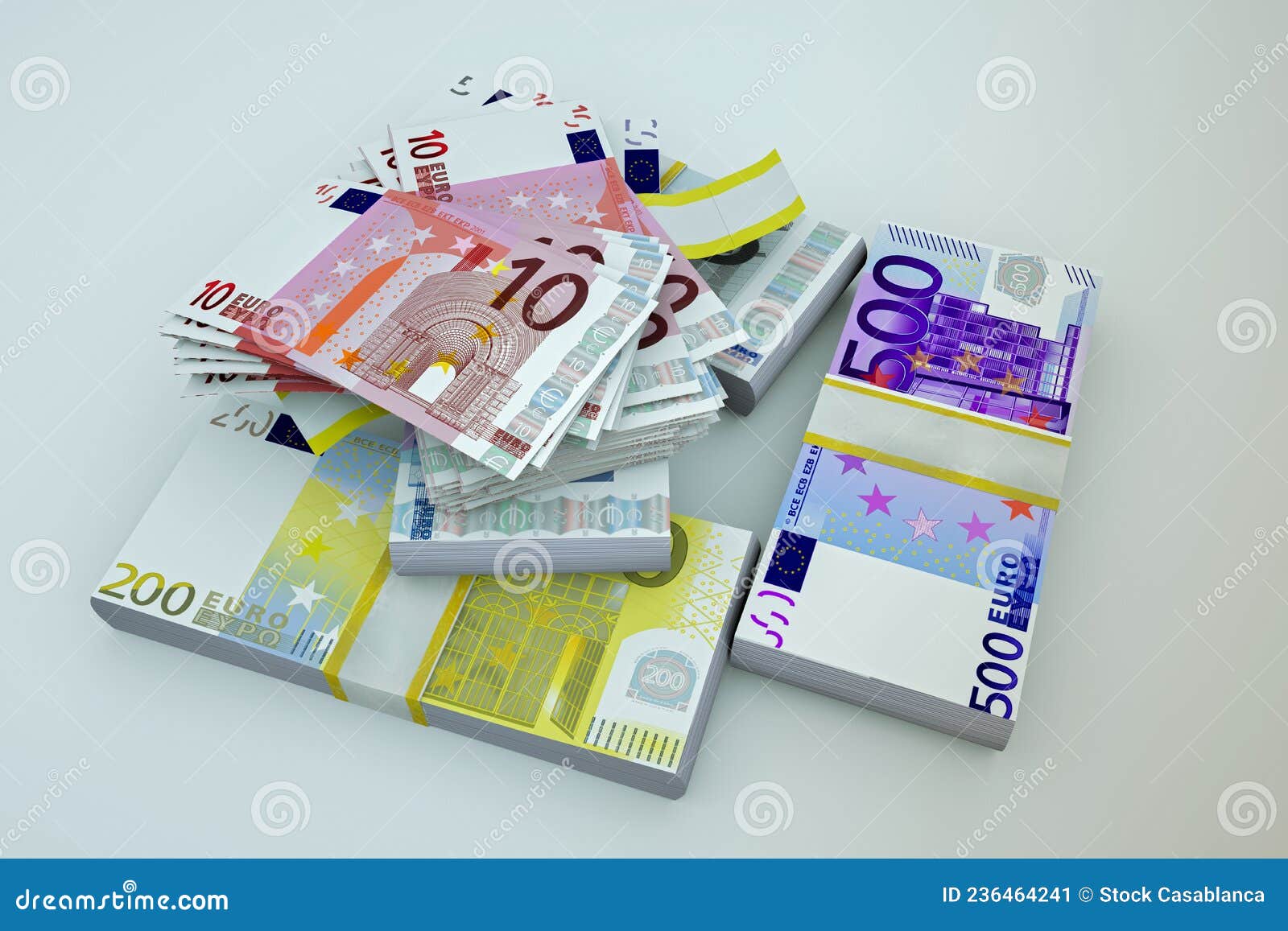 Stacks Money Euro Notes Stock Illustrations – 184 Stacks Money Euro ...