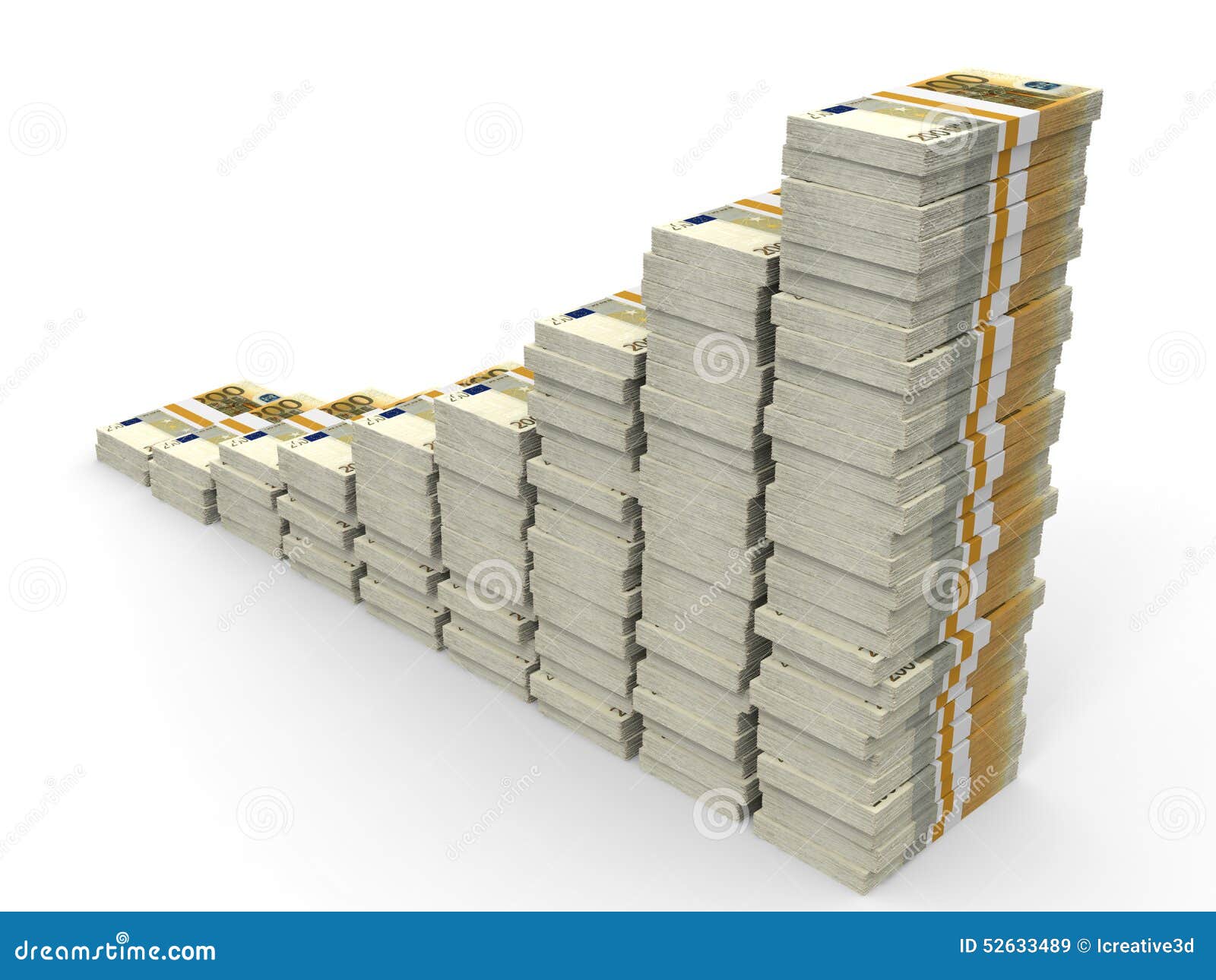 Money stacks graph. stock illustration. Illustration of rich - 52633489