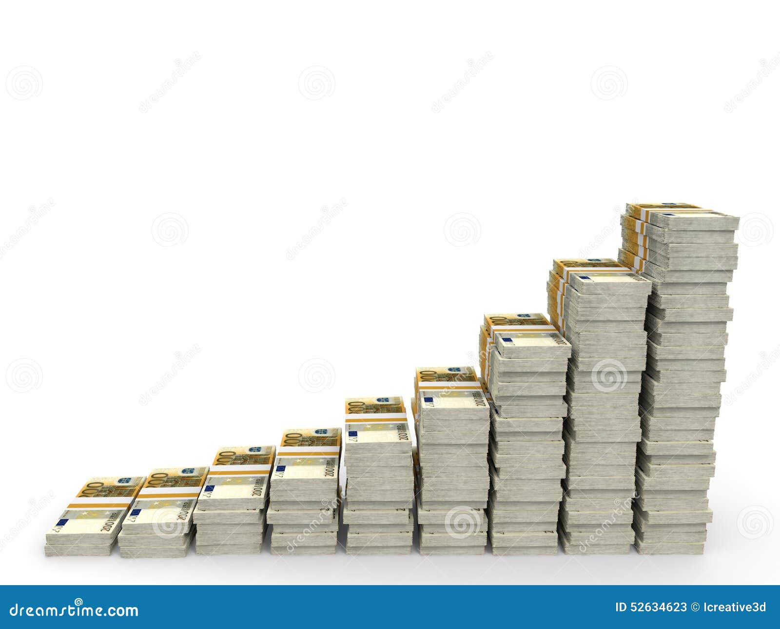 Money stacks graph. stock illustration. Illustration of concept - 52634623