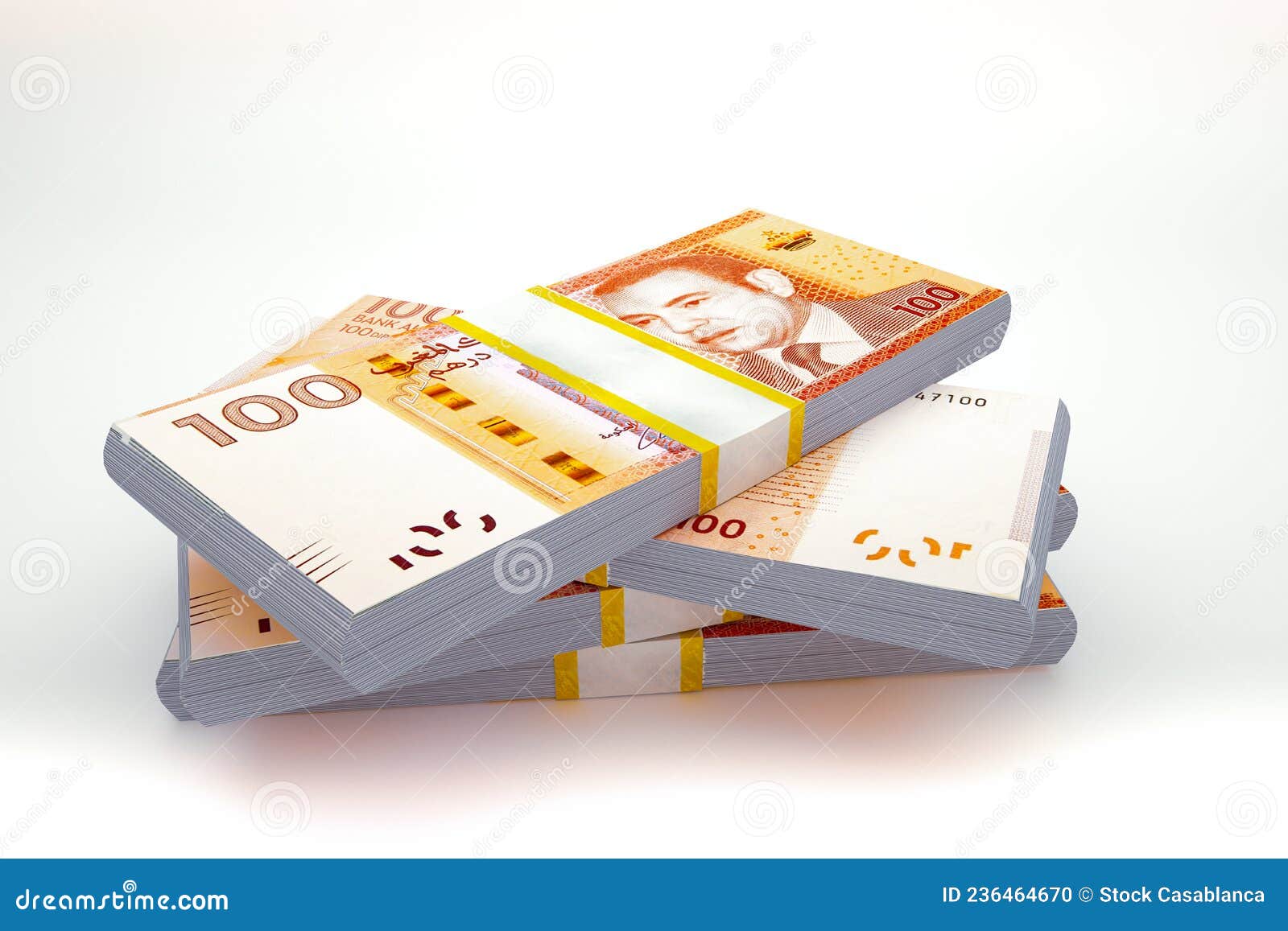 Moroccan Dirhams Bills Stacks Background. Royalty-Free Stock ...