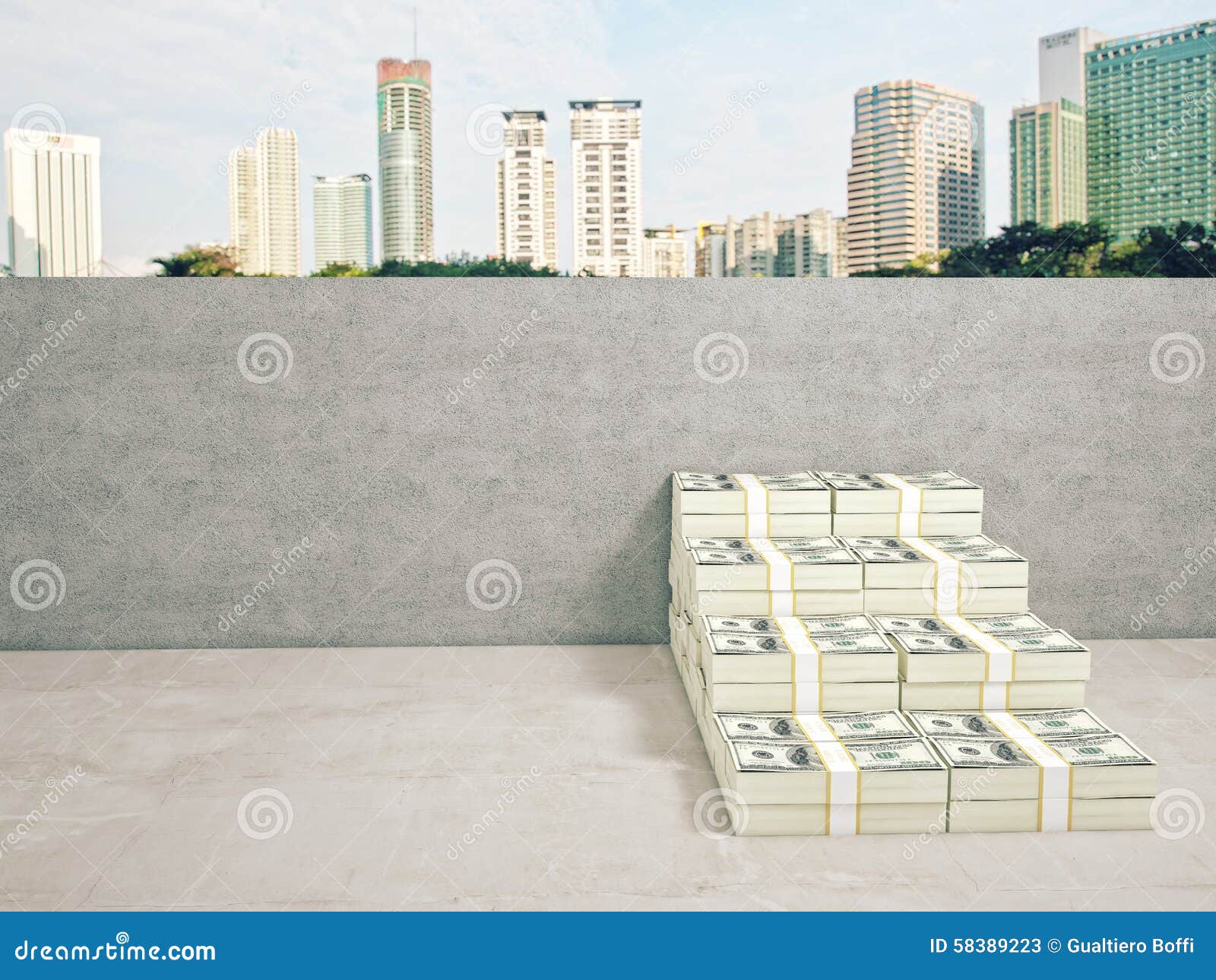 Money stair stock illustration. Illustration of rich - 58389223