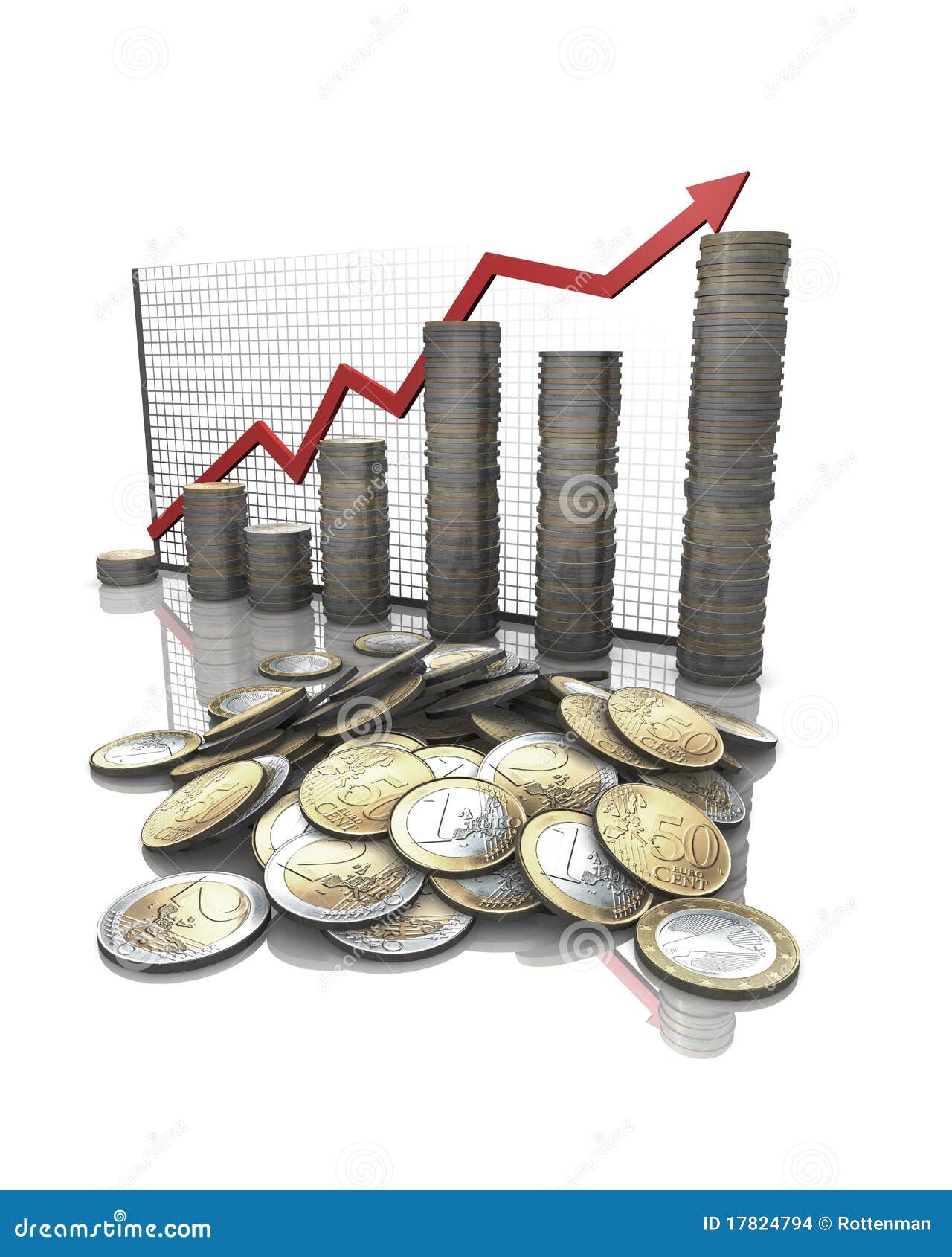 Money statistics graph stock illustration. Illustration of concept ...