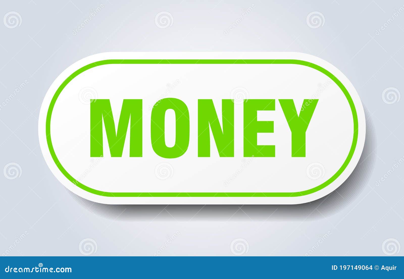 Money sticker. stock vector. Illustration of paper, rounded - 197149064
