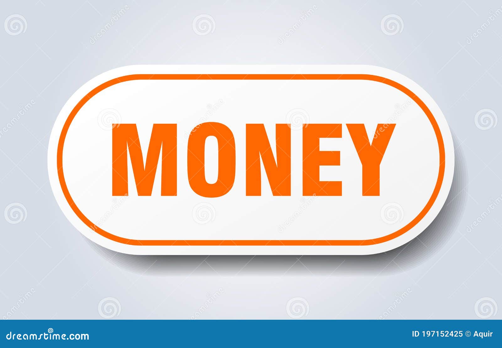 Money sticker. stock vector. Illustration of isolated - 197152425