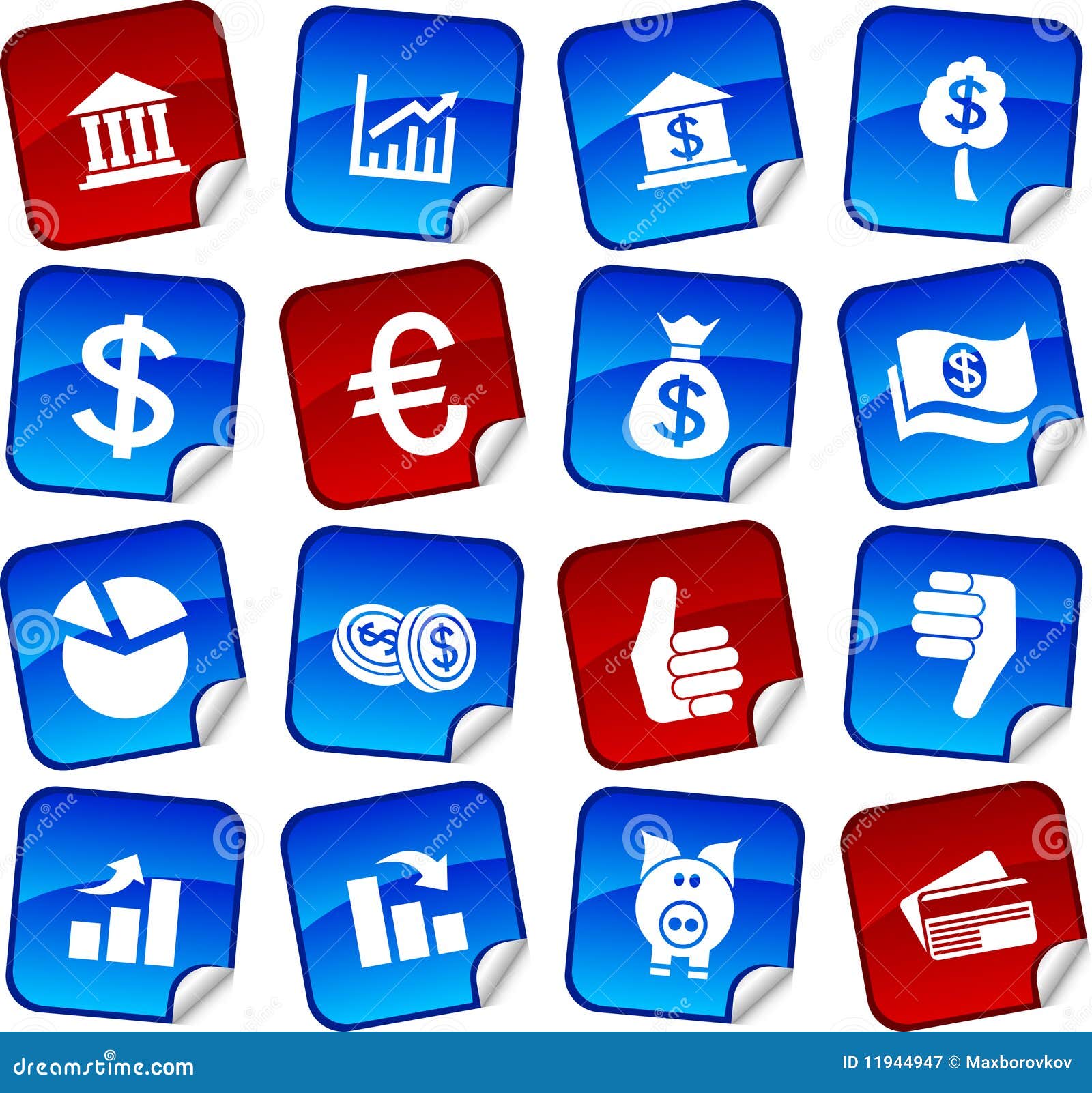 MOney stickers. stock vector. Illustration of cash, coin - 11944947