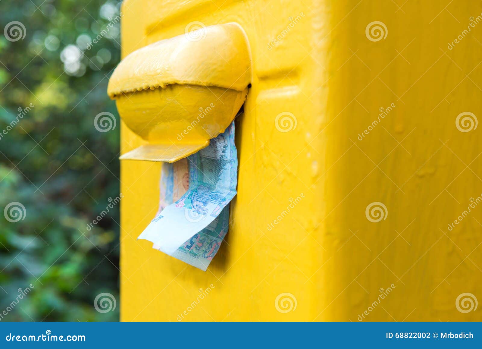 Money Sticking Out of a Mailbox Stock Photo - Image of plant, office ...