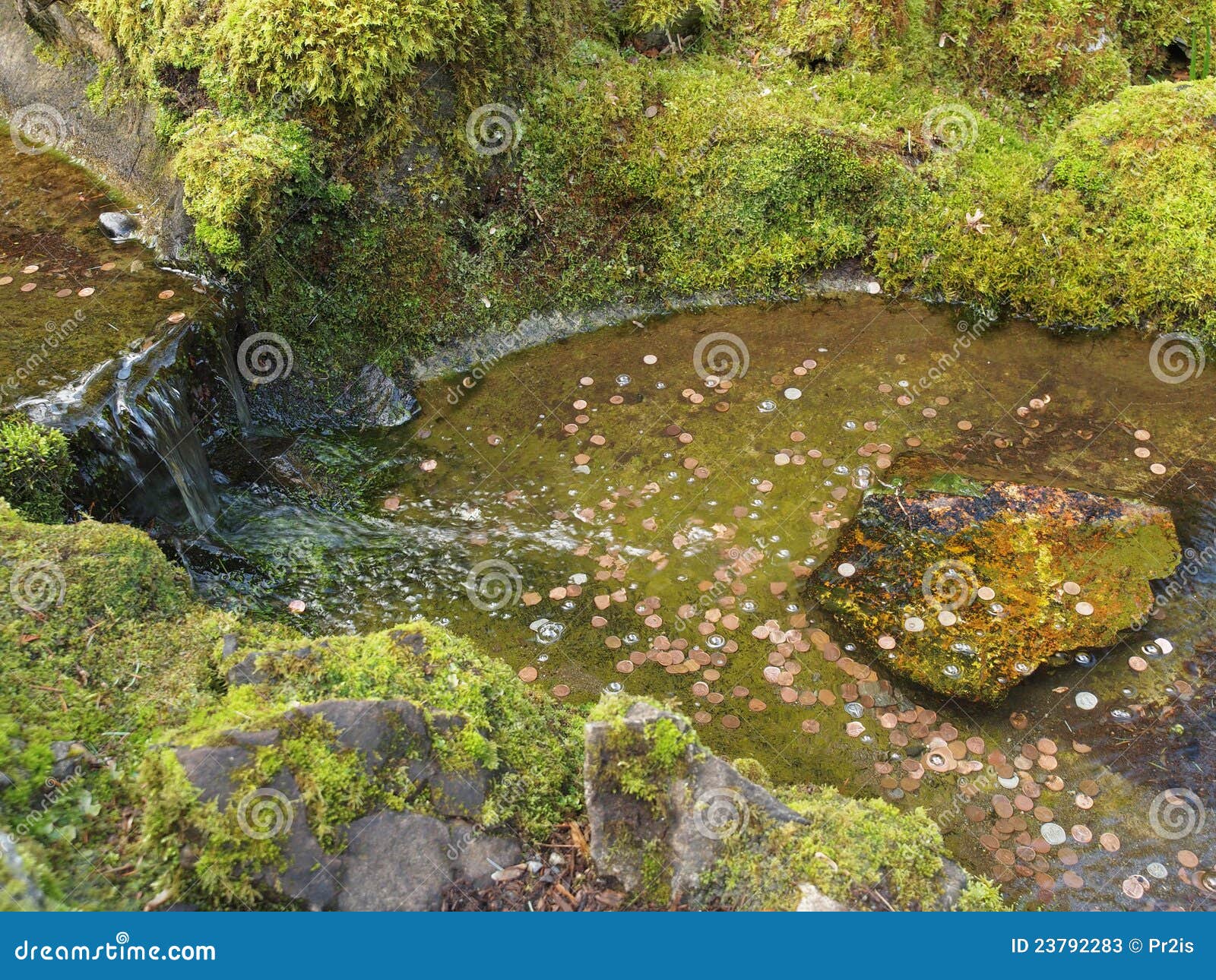 Money stream metaphor stock image. Image of moss, flow - 23792283