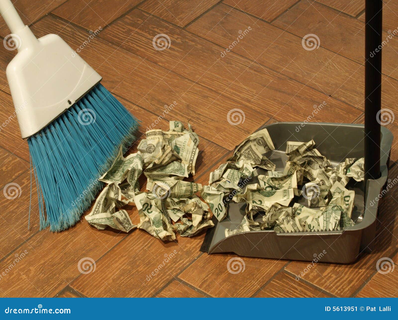 Money sweep 5 stock image. Image of depression, dump, dust - 5613951