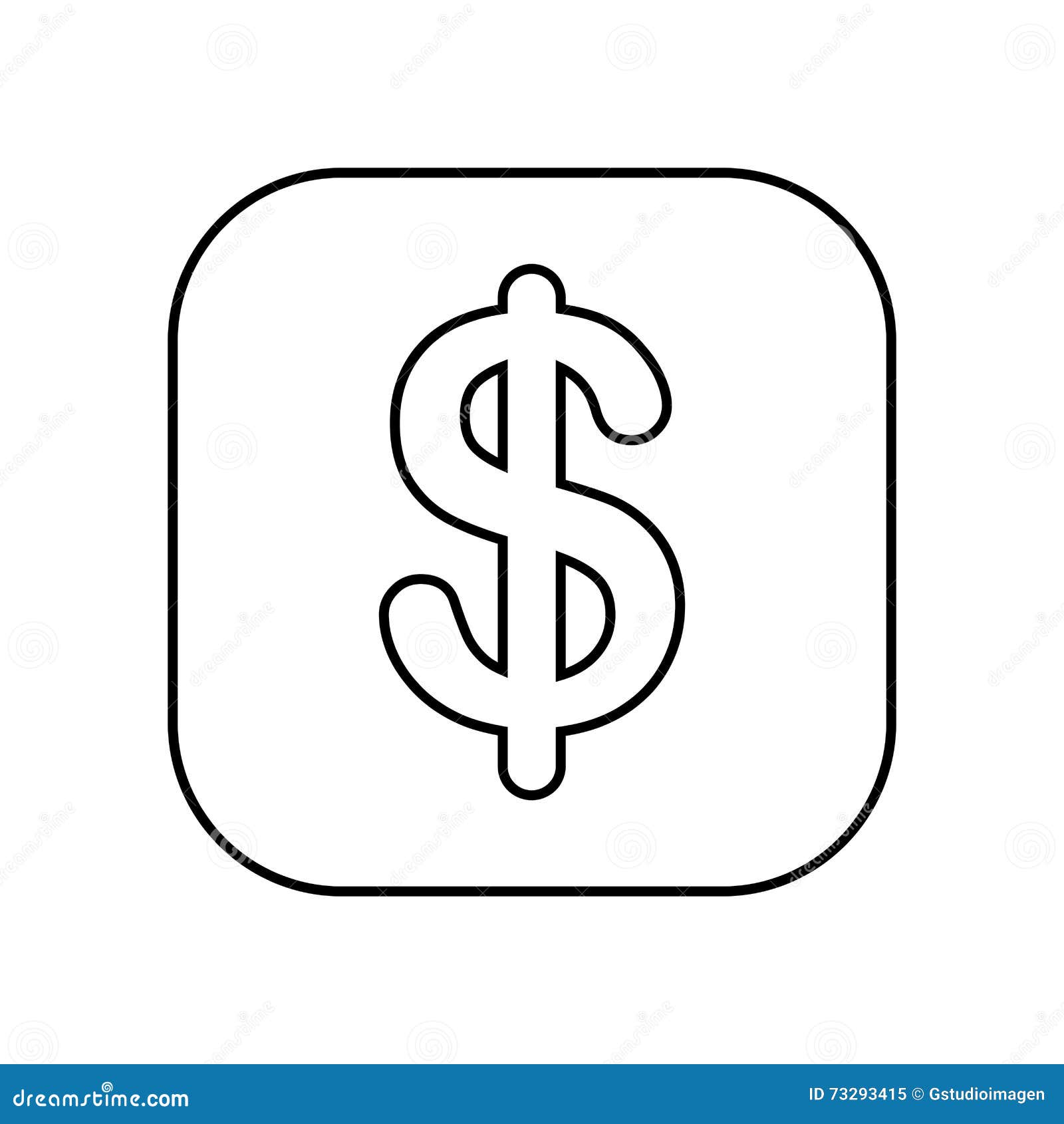 Money Symbol Button Isolated Icon Design Stock Illustration ...