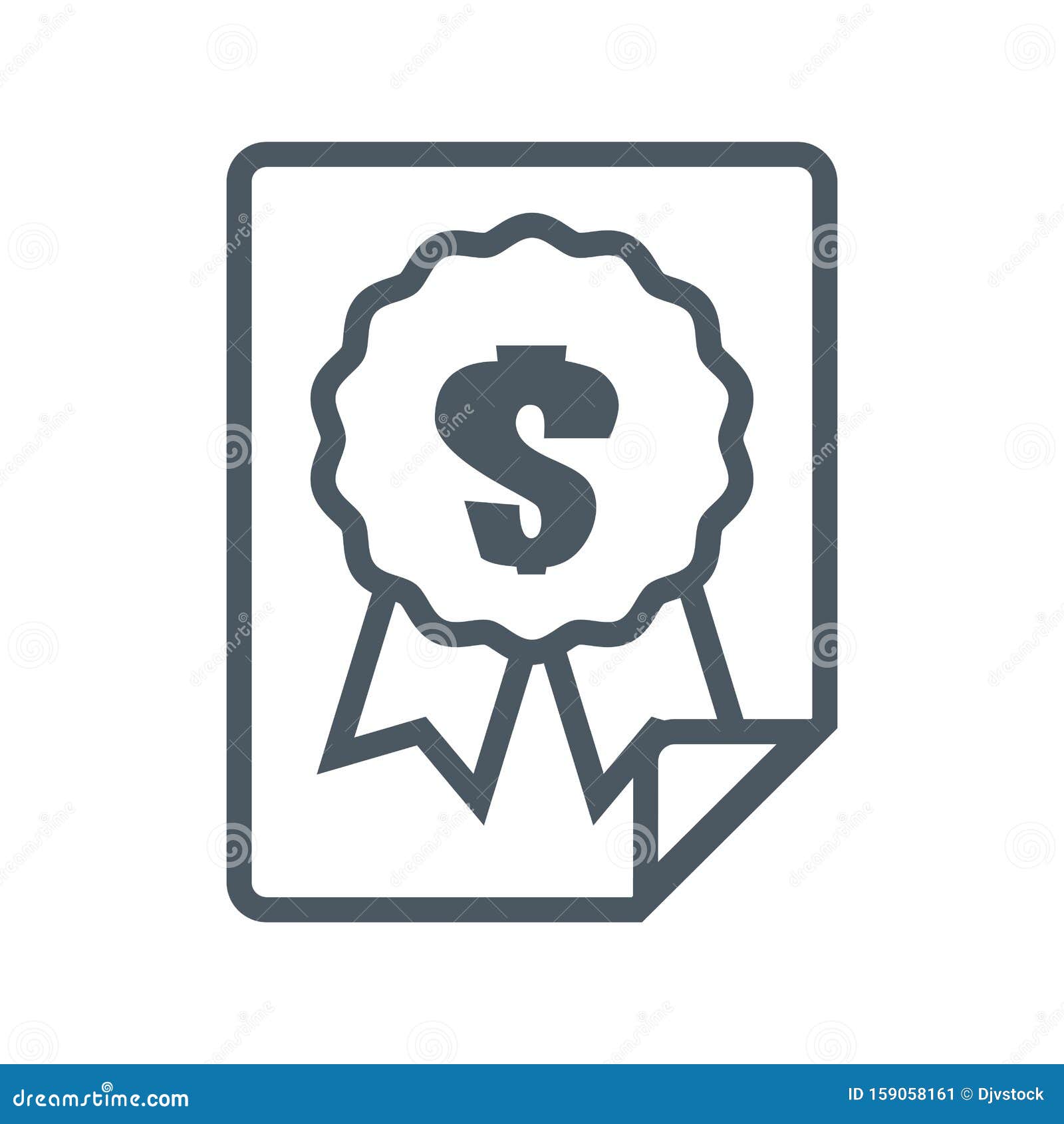 Money Symbol with Ribbon Vector Illustration Stock Illustration ...