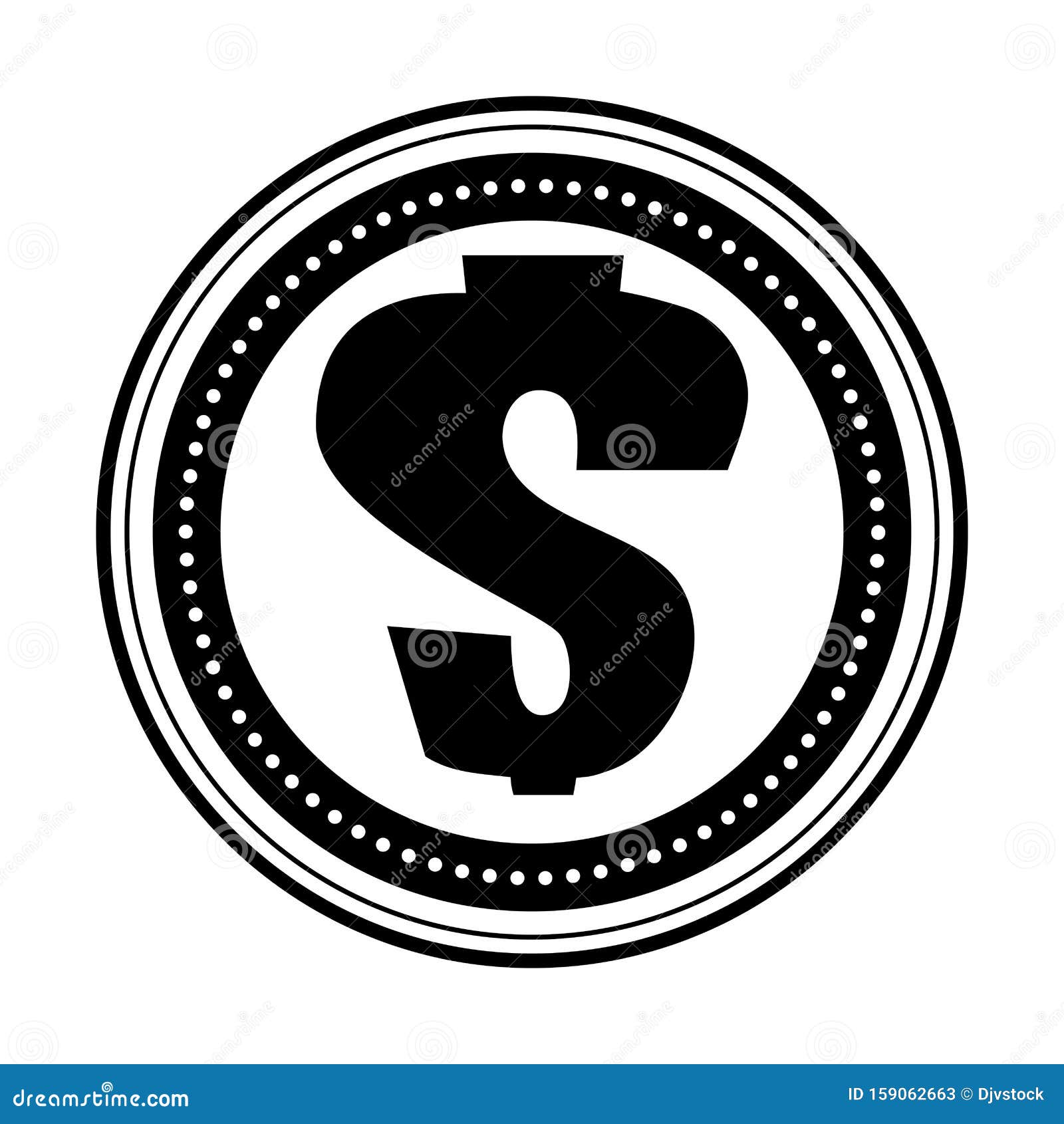 Money Symbol with Ribbon Vector Illustration Stock Illustration ...