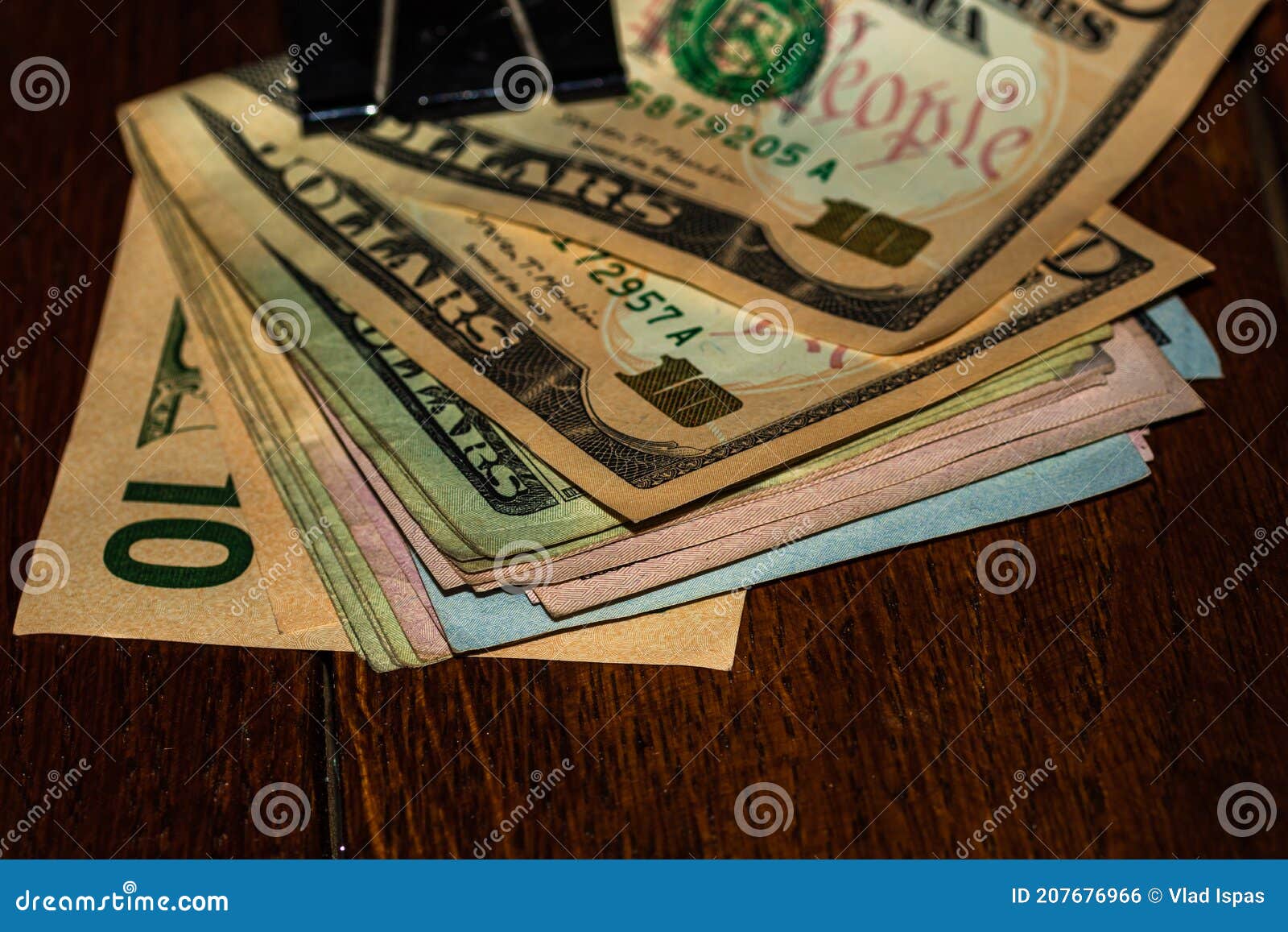 Money on the Table, Dollars on Table. Business Concept Stock Photo ...