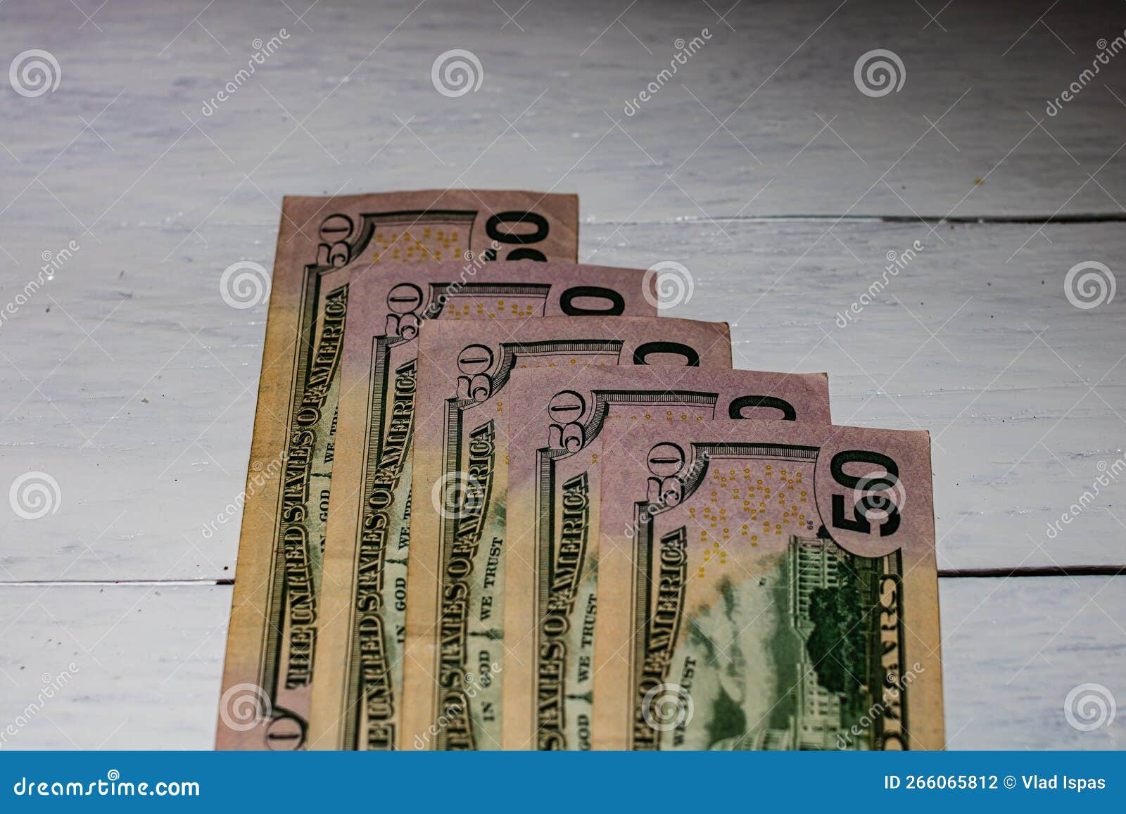 Money on the Table, US Dollars on White Table. Business Concept Stock ...