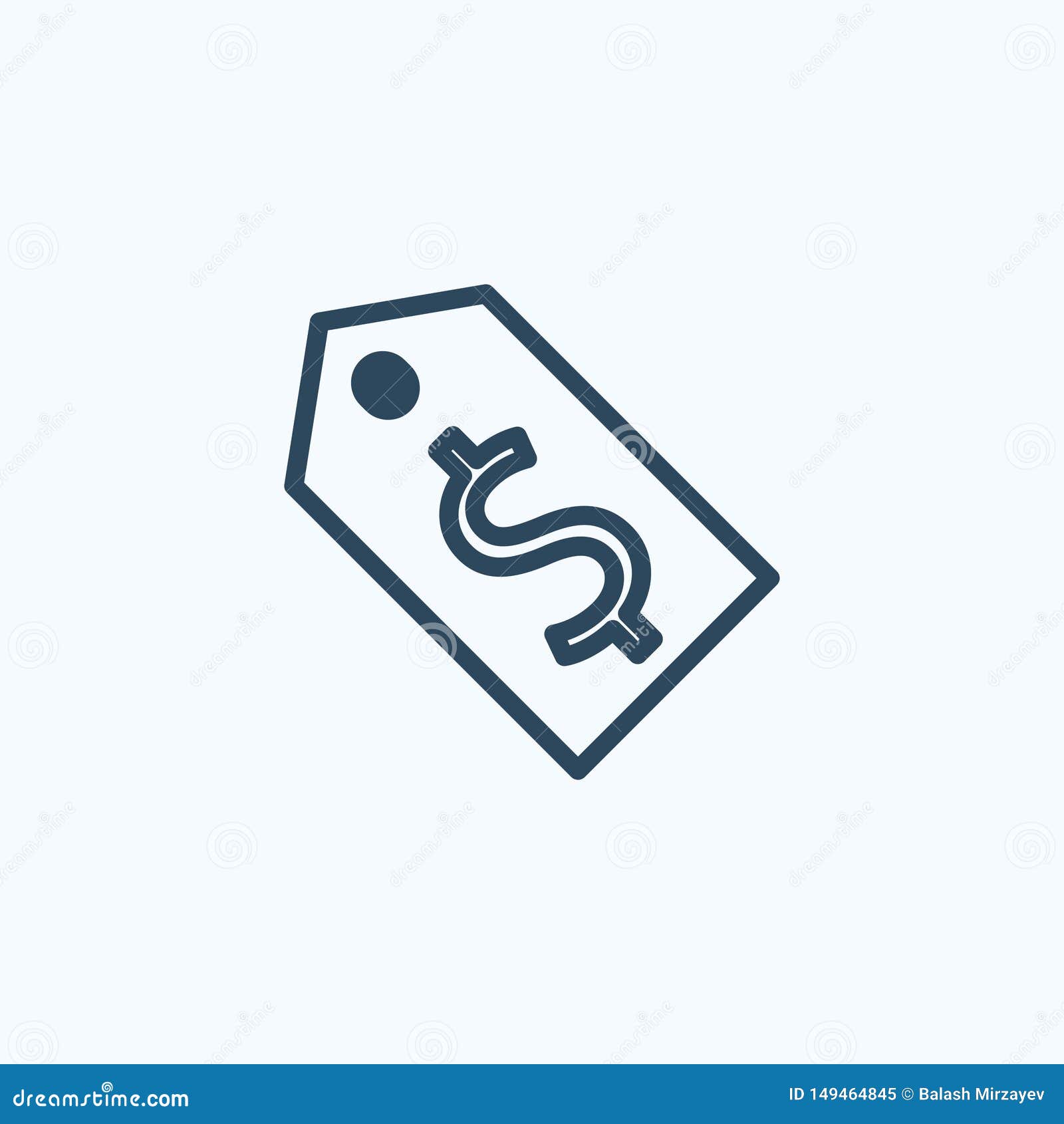 Price Tag Icon with Money, Usd Symbol. Stock Vector - Illustration of ...