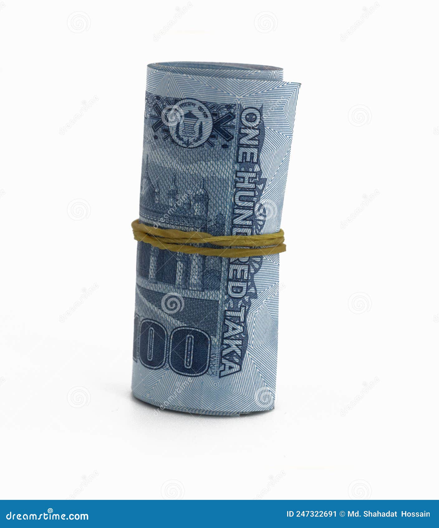 Money or Taka Bundle Over on White Stock Image - Image of bills ...