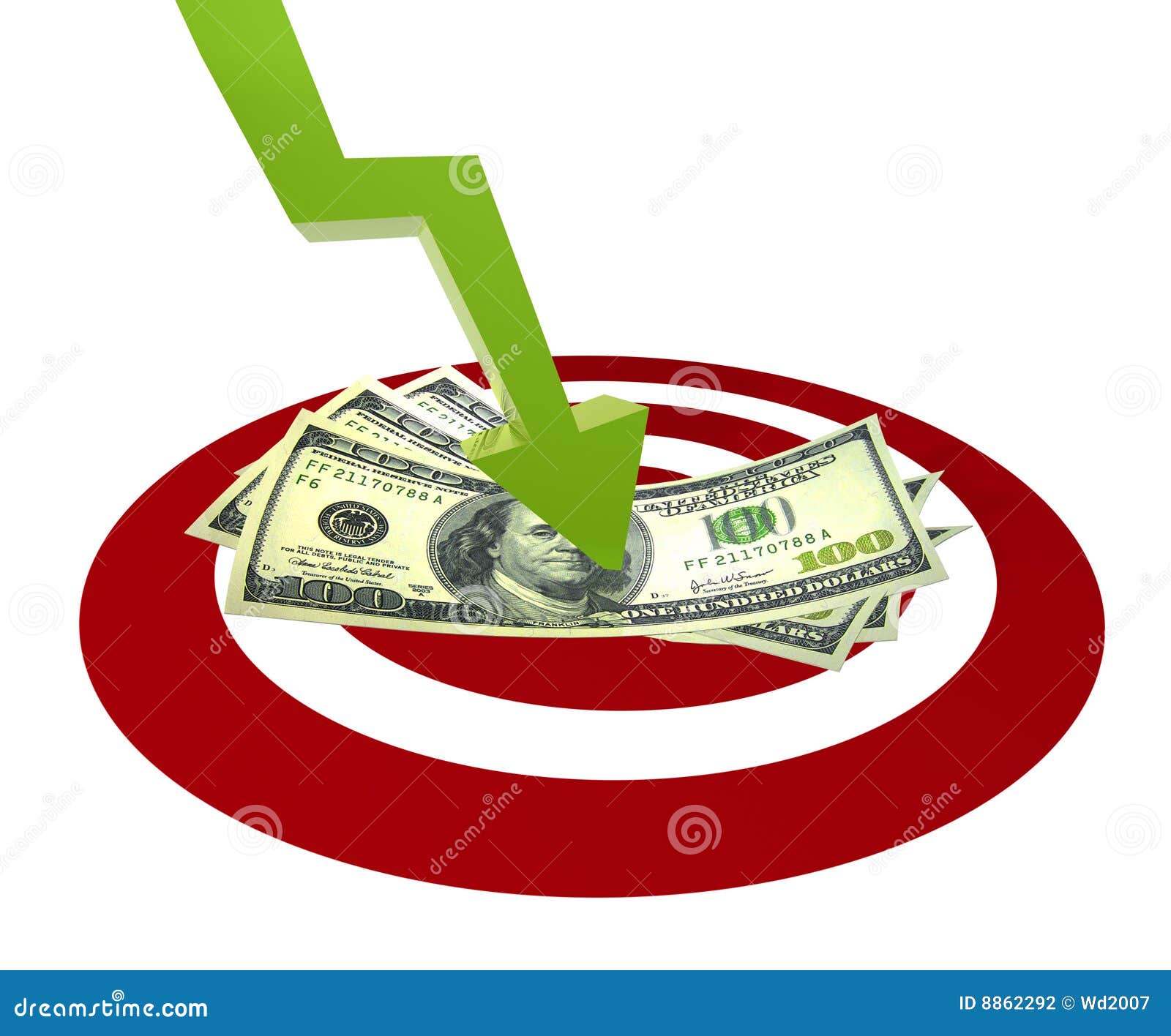 Money target stock illustration. Illustration of bull - 8862292