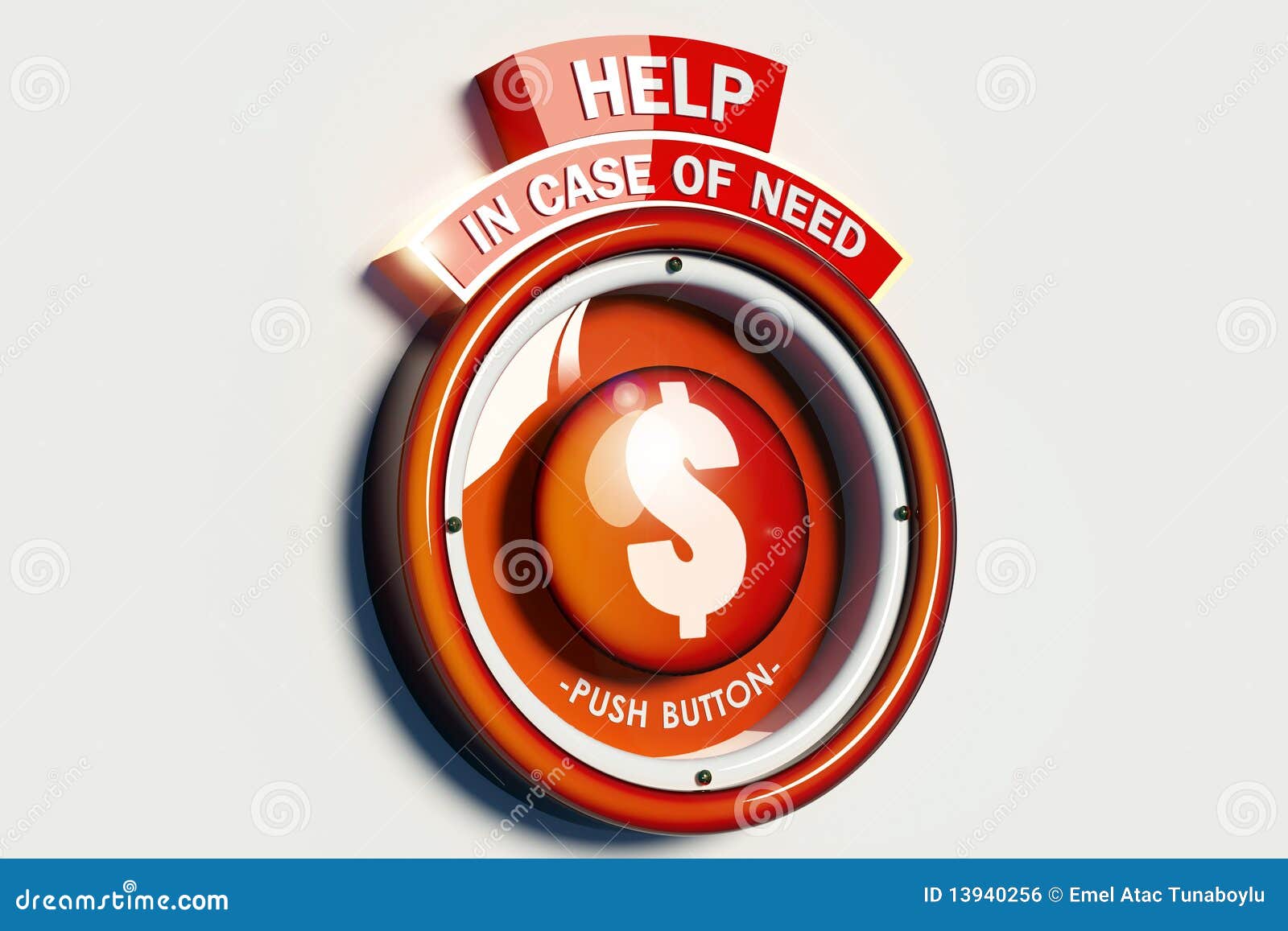 Money Target, in Case of Need Stock Illustration - Illustration of help ...