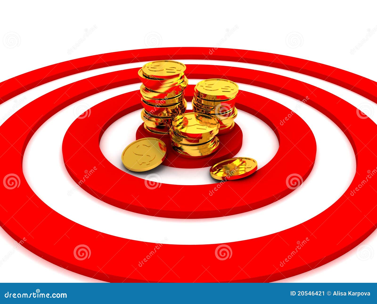 Money Target Concept Illustration Stock Illustration - Illustration of ...