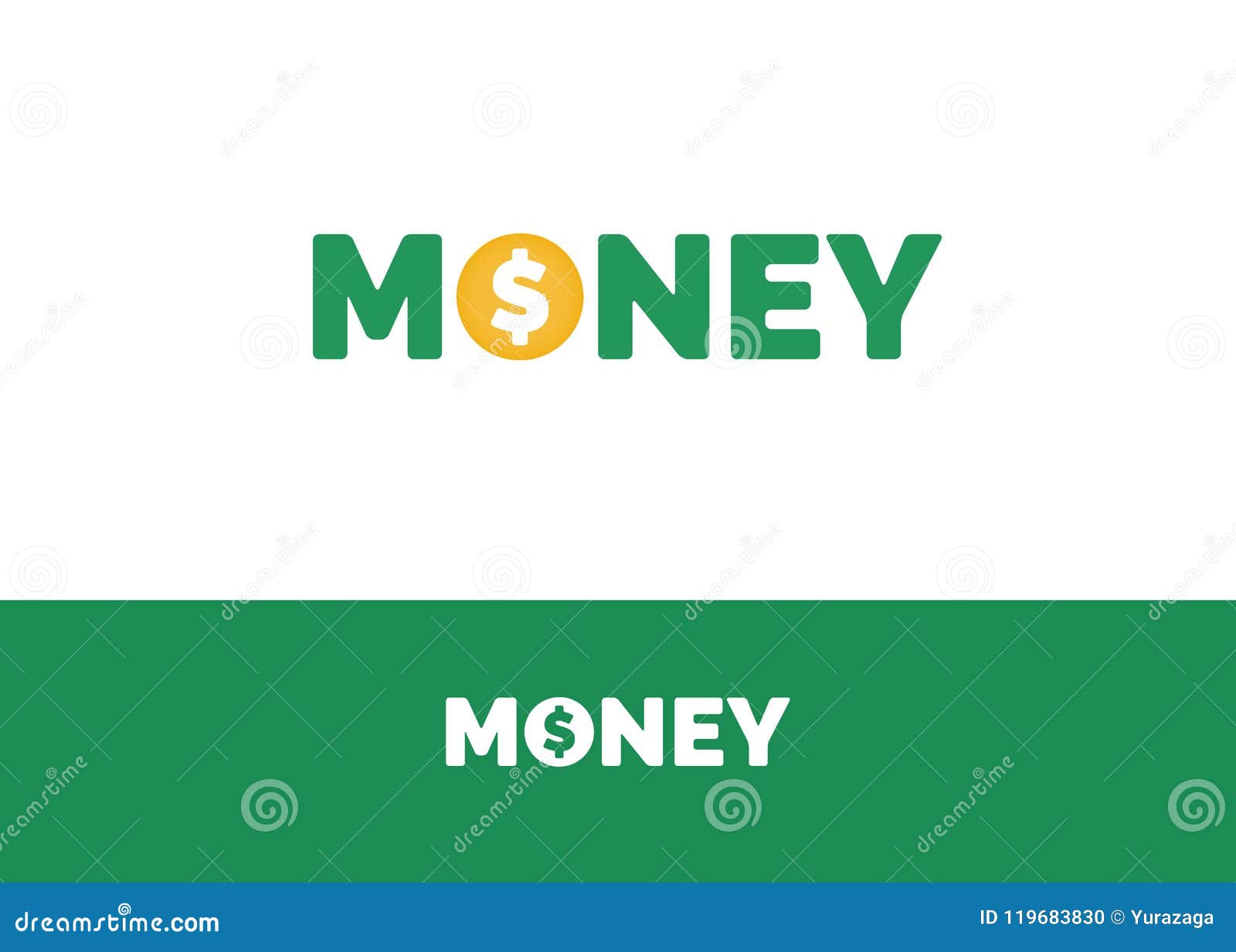 Money Text with Dollar Sign Stock Vector - Illustration of logo ...
