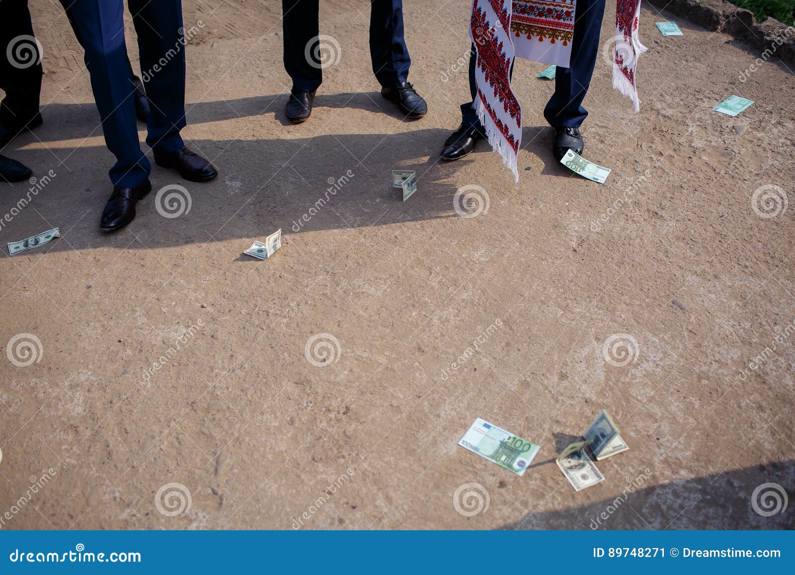 Money thrown to the ground stock image. Image of ground - 89748271