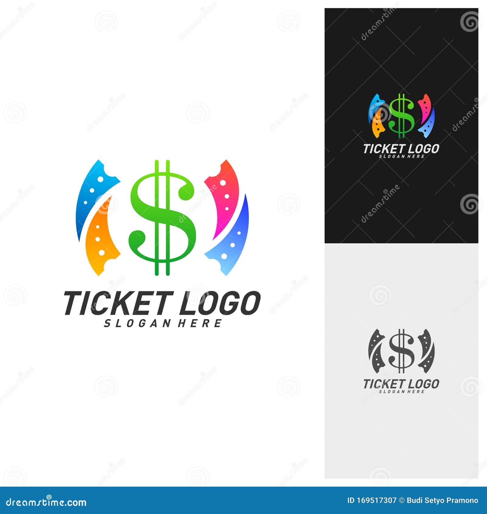 Money Ticket Logo Template Design Vector, Emblem, Creative Design, Icon ...