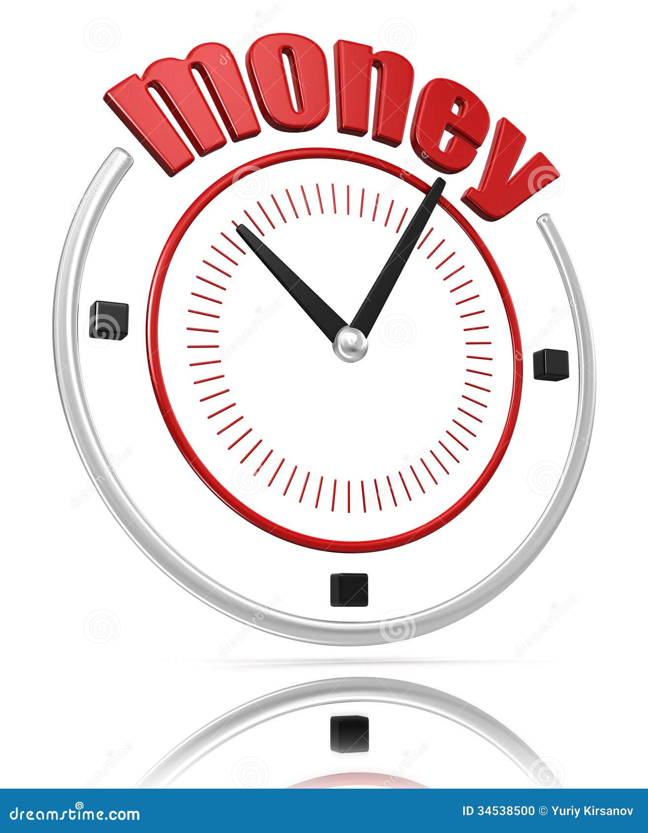 Money Time (clipping Path Included) Stock Illustration - Illustration ...