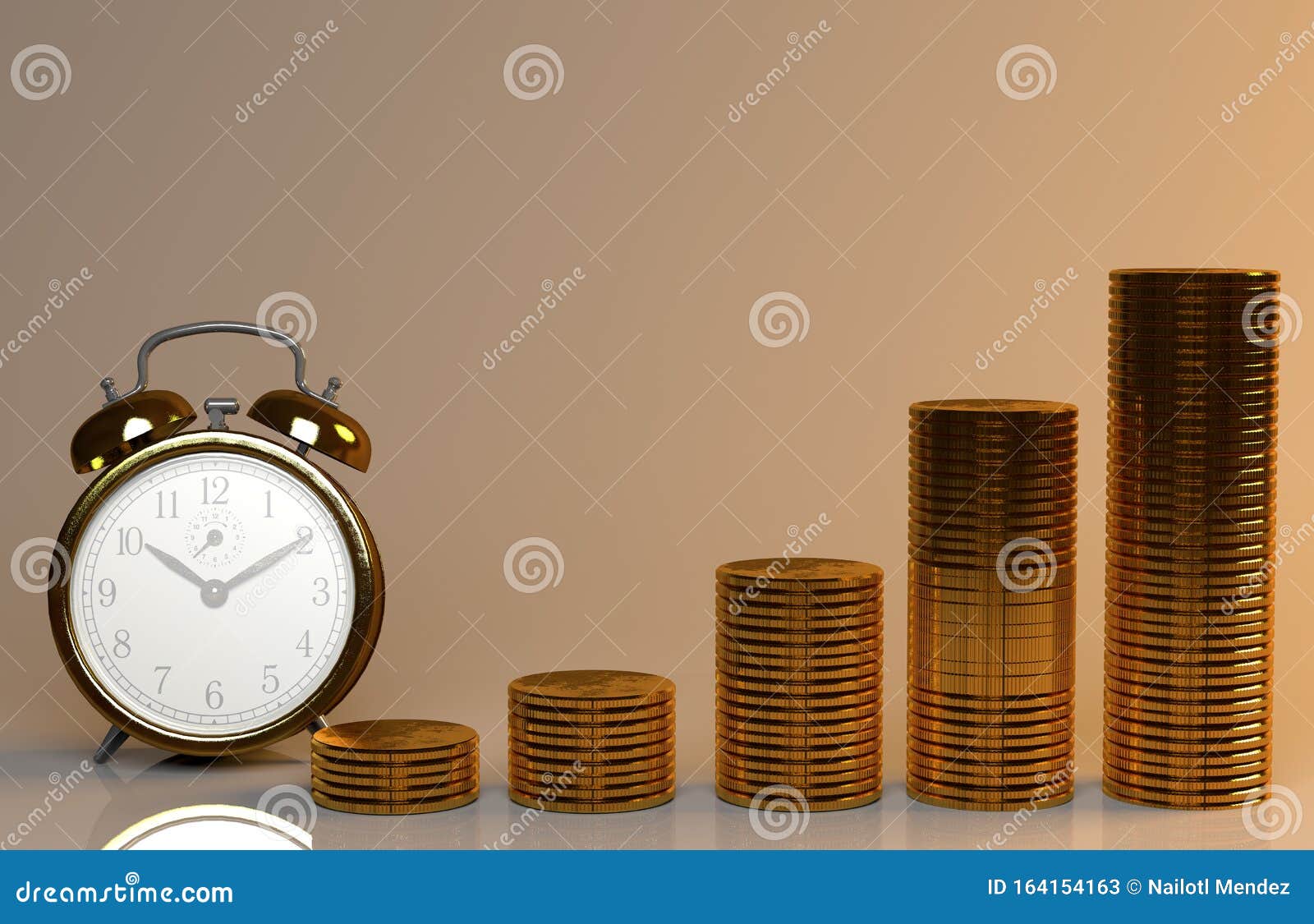 Money and Time, Time and Money,the Time is Gold Stock Illustration ...