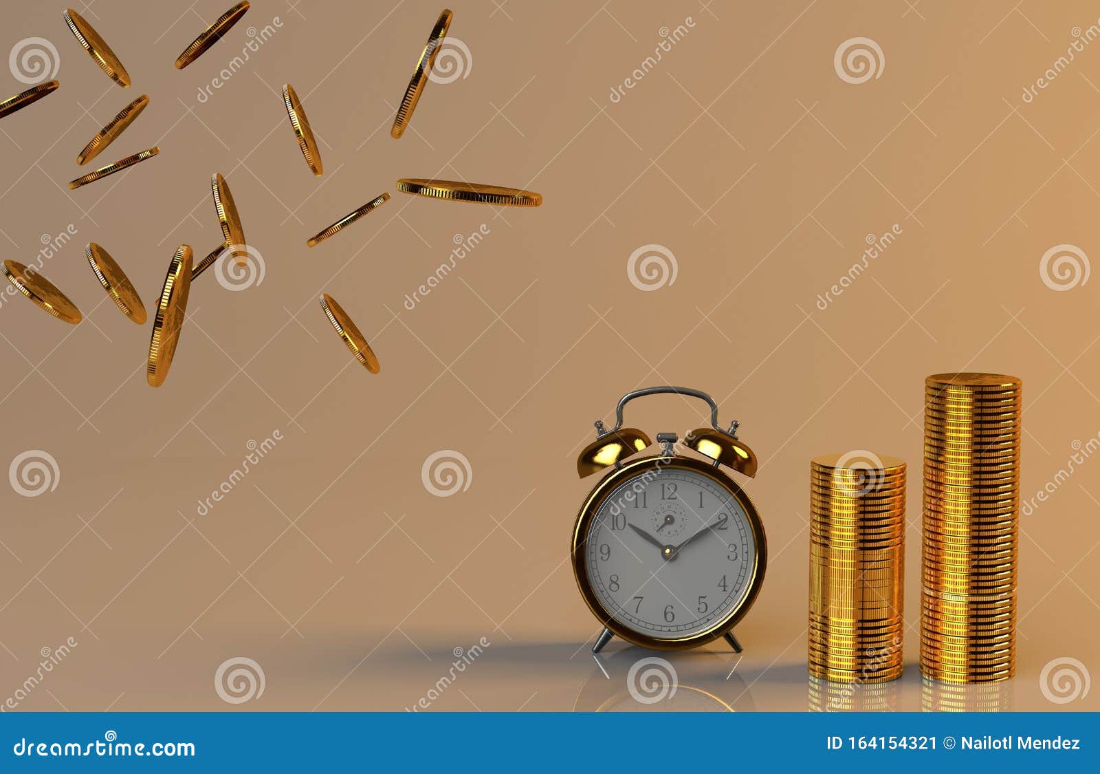 Money and Time, Time and Money,the Time is Gold Stock Illustration ...