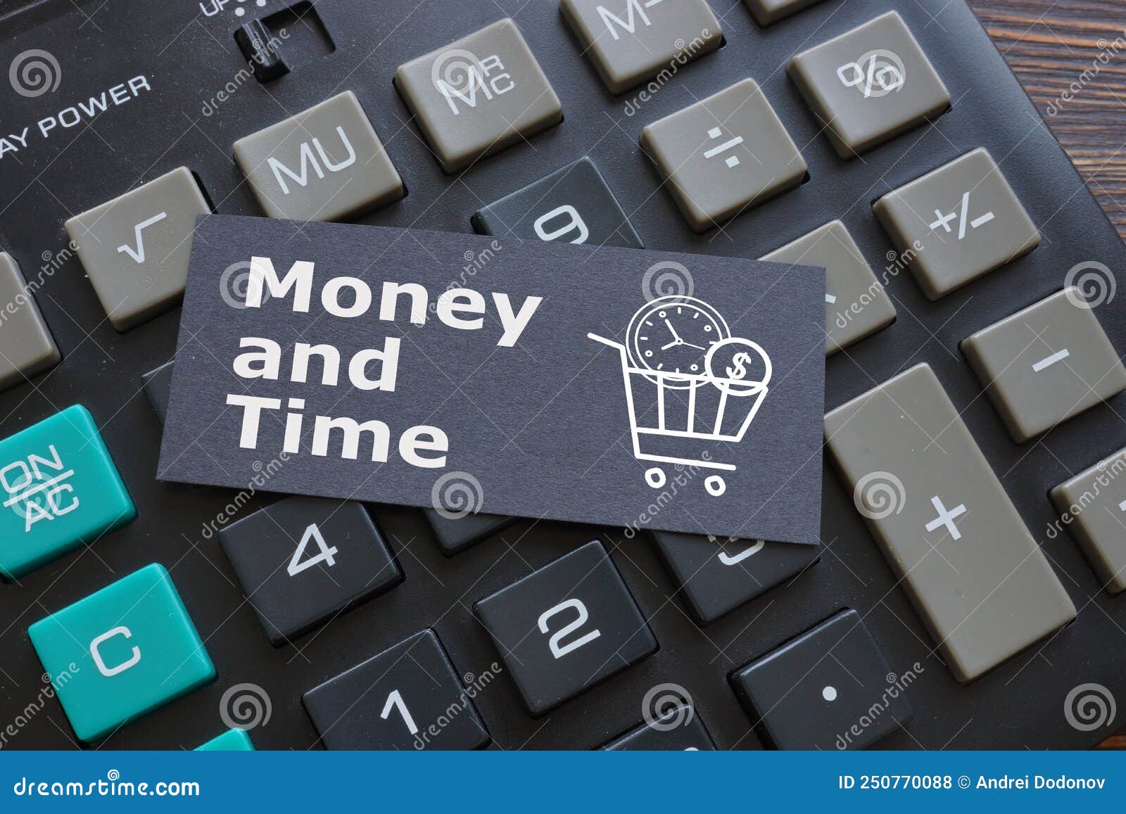 Money and Time are Shown Using the Text Stock Photo - Image of income ...