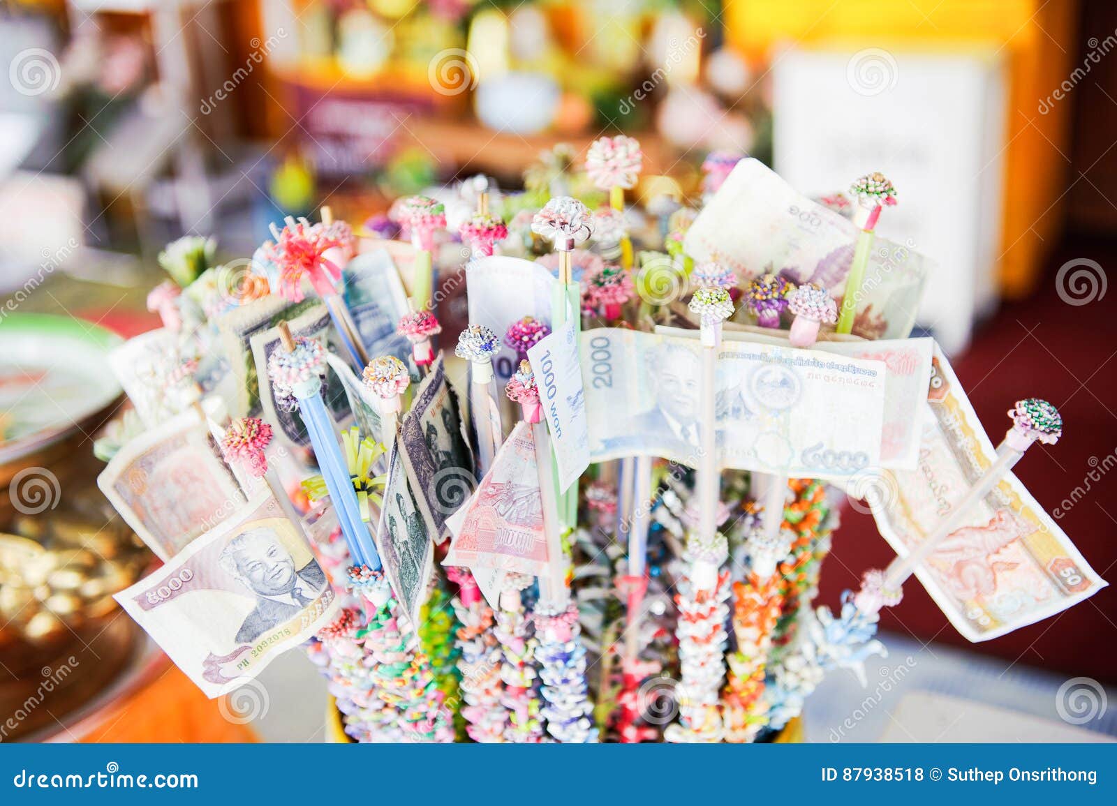 Money to make merit stock photo. Image of beautiful, faithn - 87938518