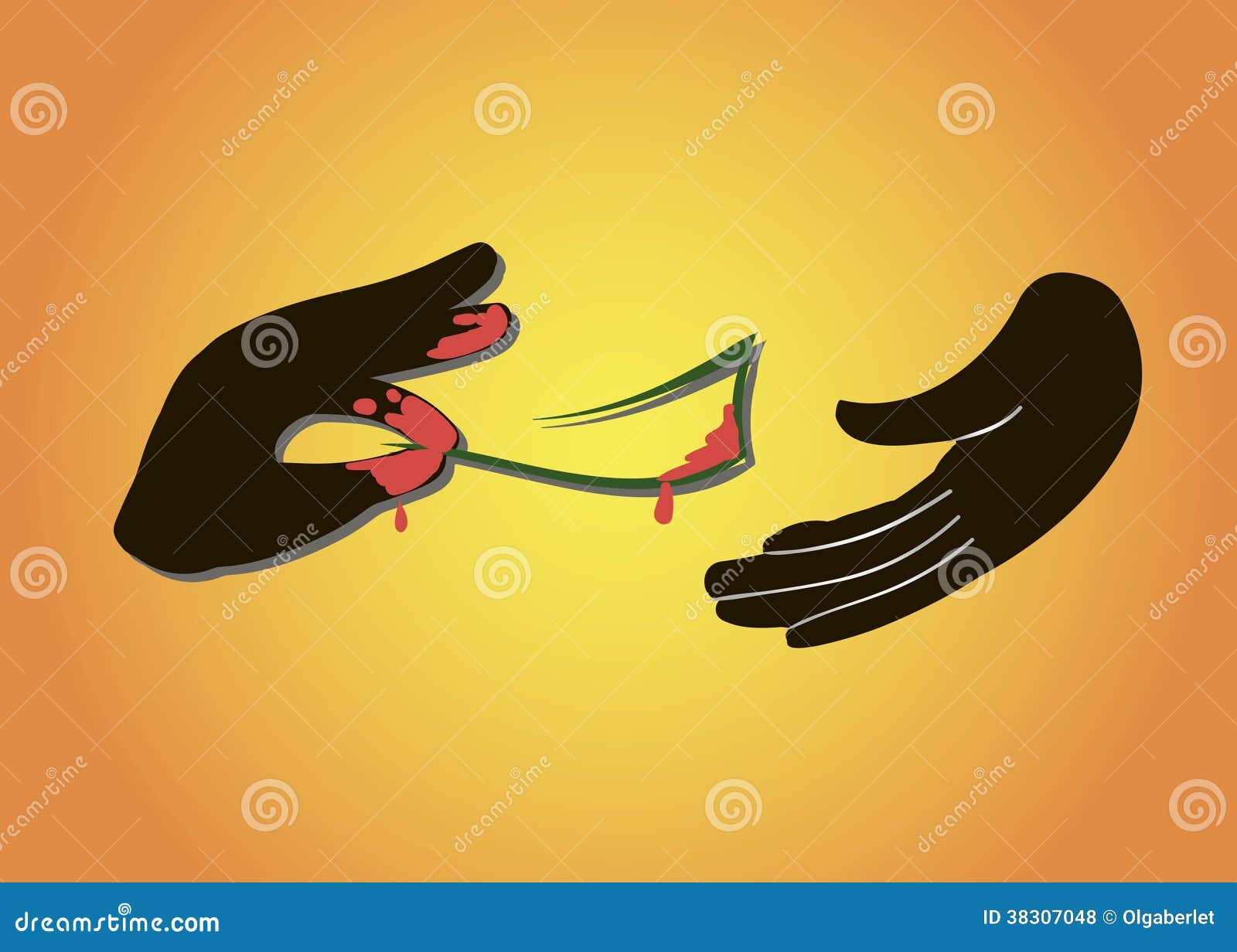 Money To Other Hand Bribe Corruption Stock Illustration - Illustration ...