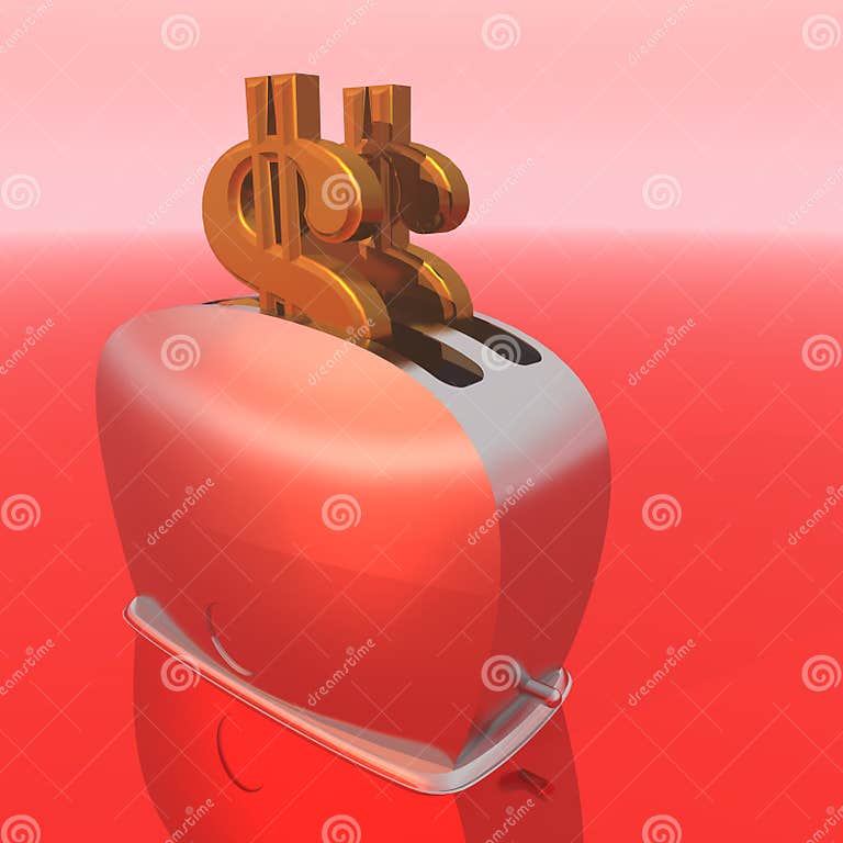 Money Toaster stock illustration. Illustration of tracing - 677531
