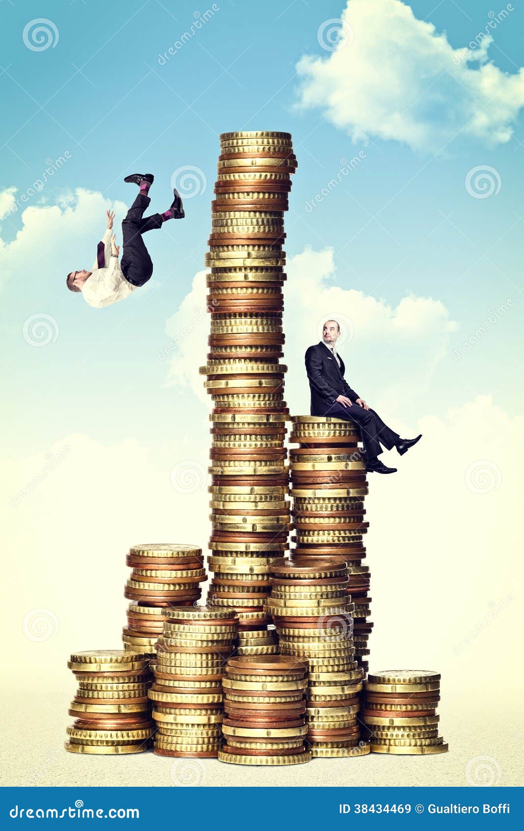 Money tower stock image. Image of casual, money, coin - 38434469