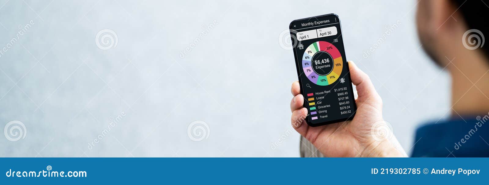 Money Tracker App. Budget stock image. Image of cell - 219302785