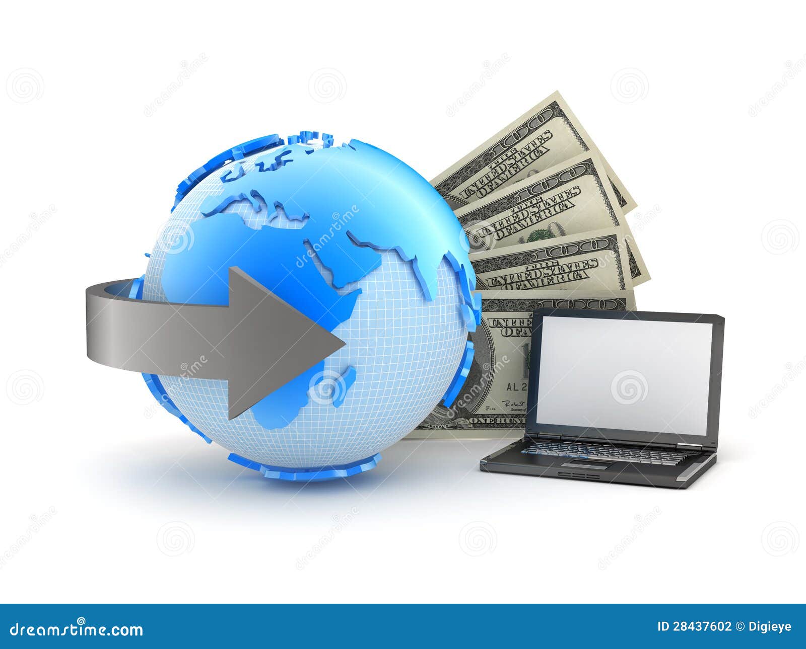 Money Transactions - Concept Illustration Stock Illustration ...