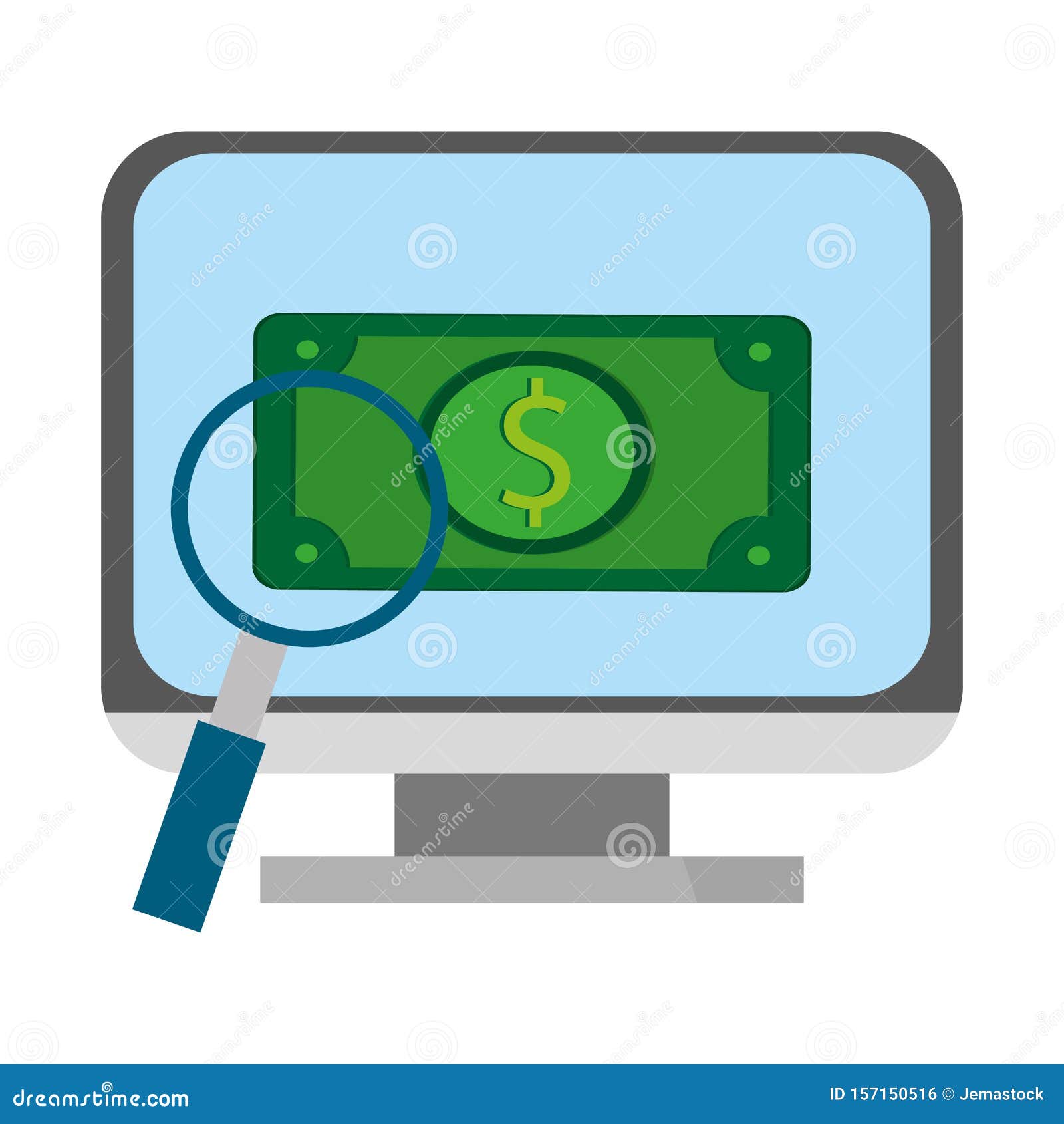 Money Transfer from Computer Stock Vector - Illustration of computer ...