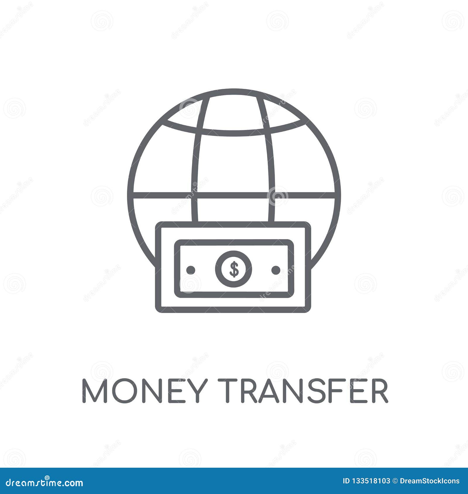 Money Transfer Linear Icon. Modern Outline Money Transfer Logo C Stock ...