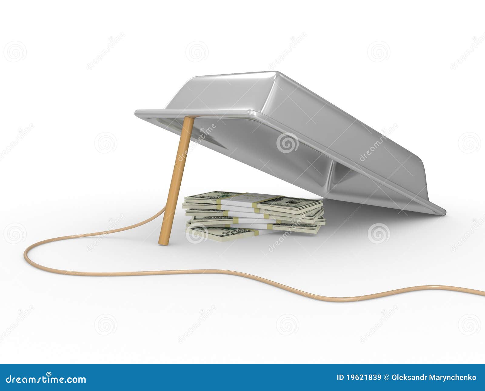 Money trap stock illustration. Illustration of idea, background - 19621839