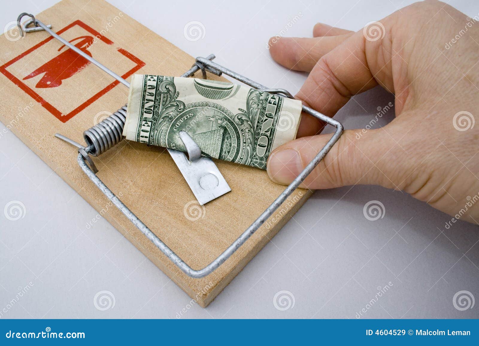 Money Trap - US Dollar & Hand Stock Image - Image of currency, danger ...