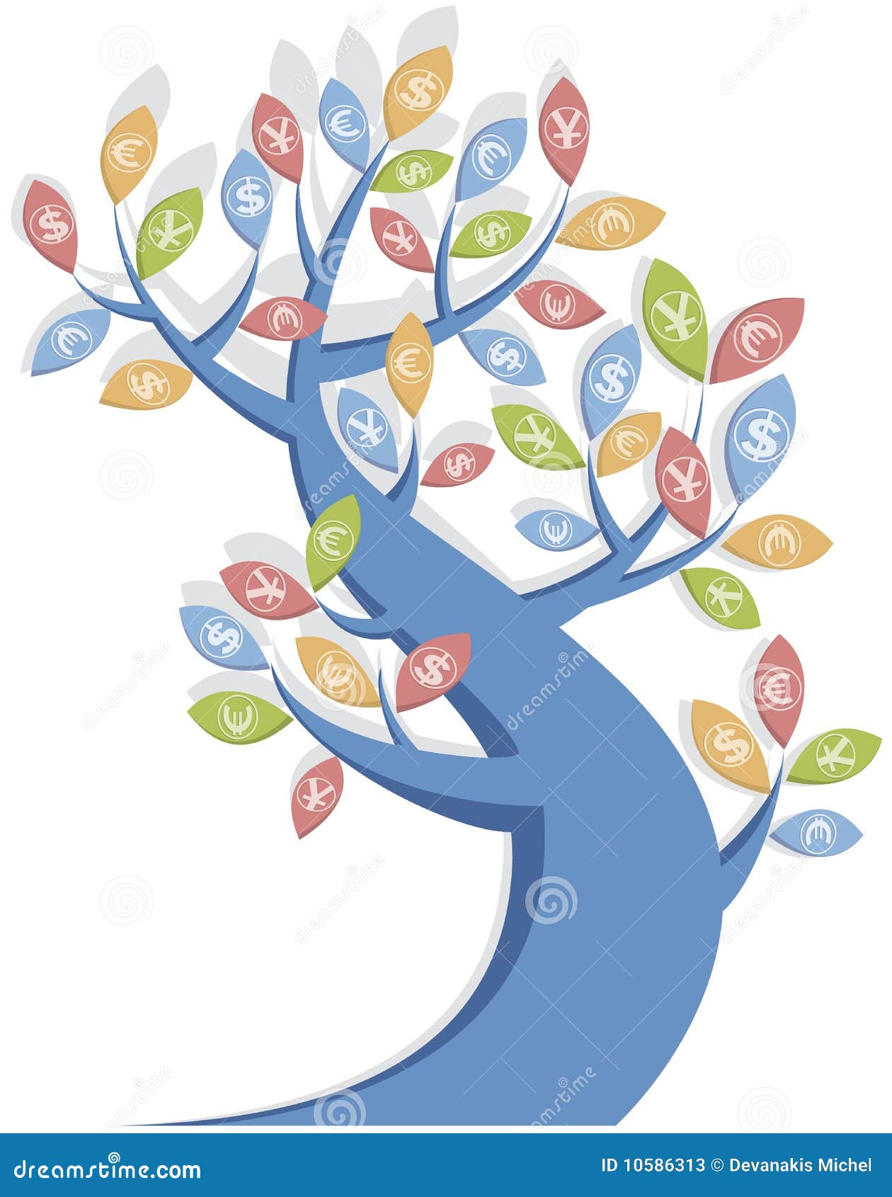 Money tree in stock vector. Illustration of dollar, idea - 10586313