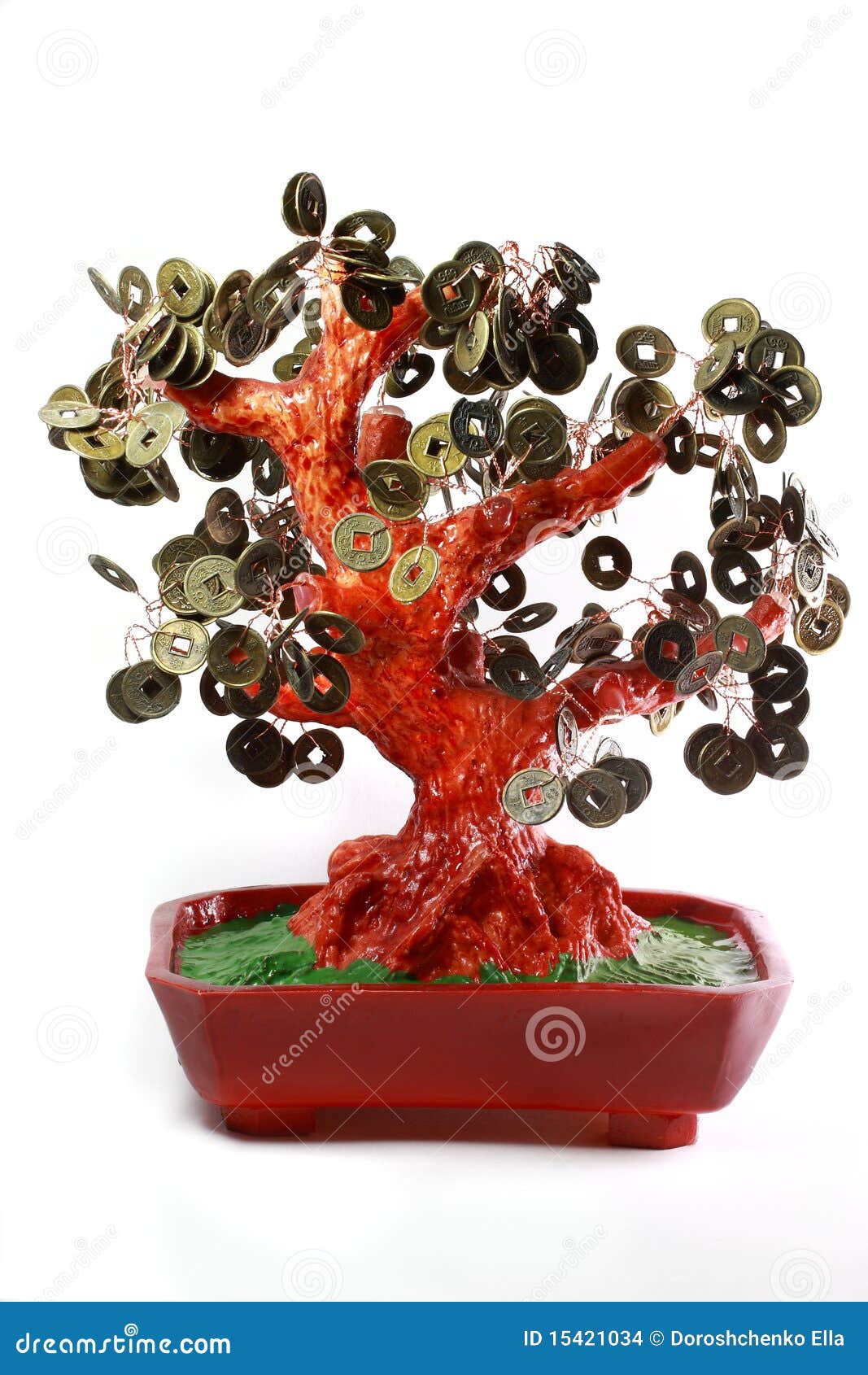 Money Tree stock photo. Image of twigs, coin, fengshui - 15421034