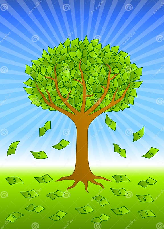 Money Tree stock illustration. Illustration of wealth - 4058510
