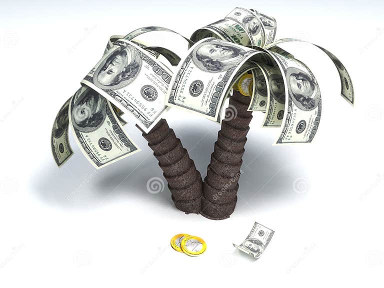 Money tree stock illustration. Illustration of currency - 7196001
