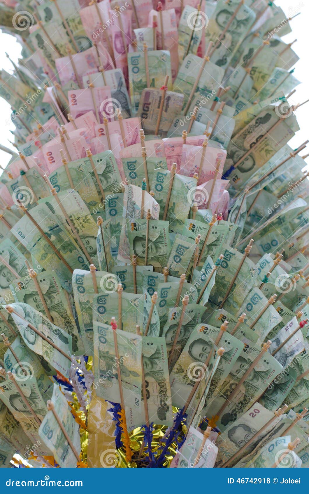 Money tree buddhist stock photo. Image of banknotes, asian - 46742918
