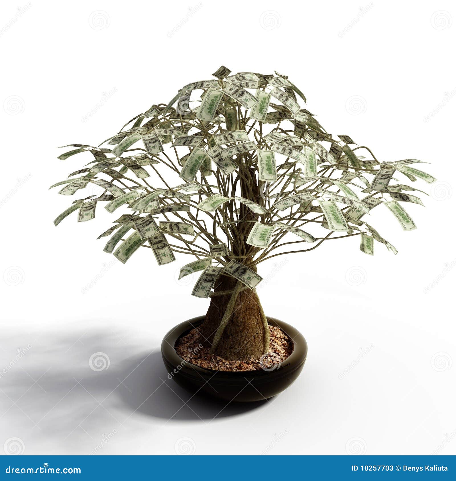Money_tree_dollars stock illustration. Illustration of bill - 10257703